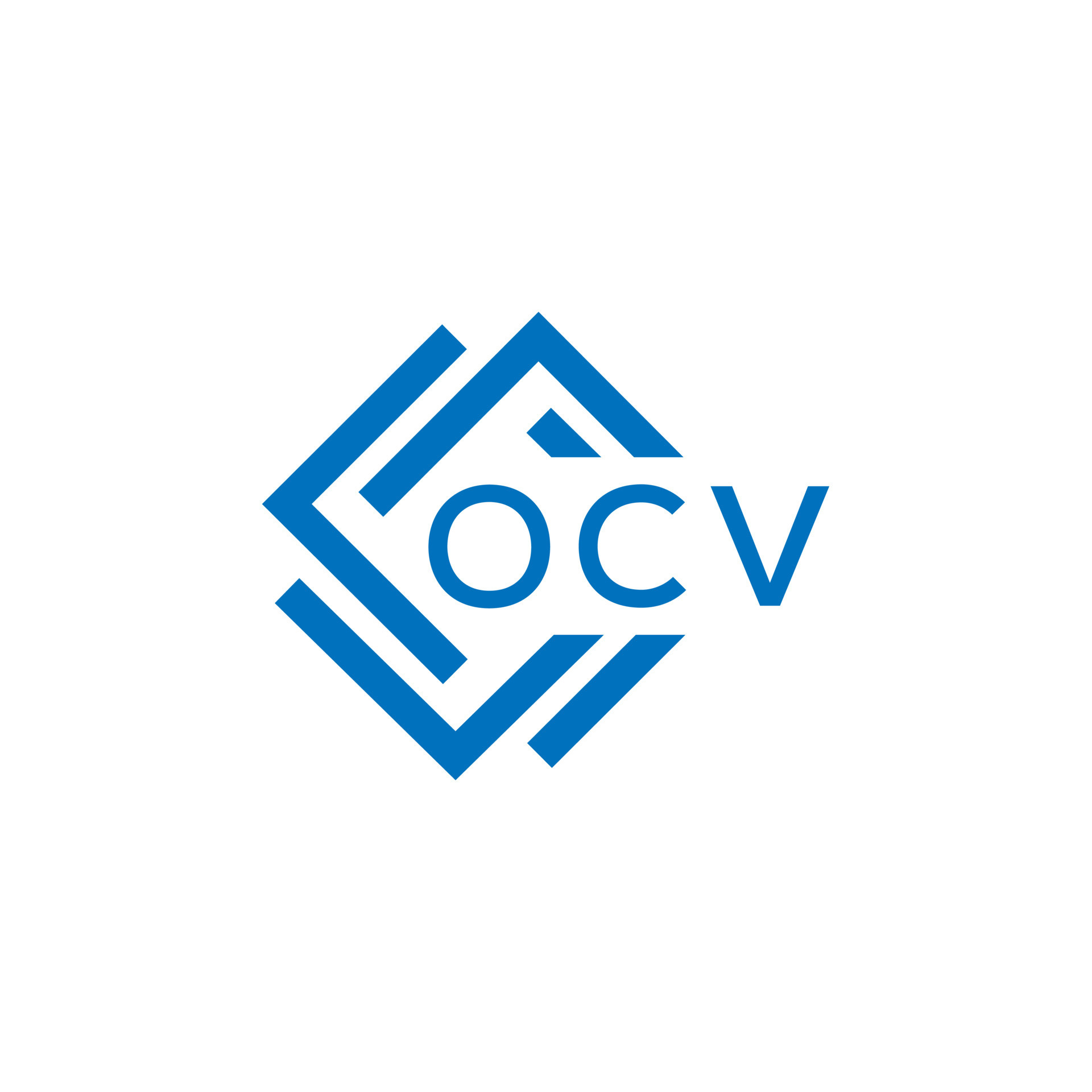 OCV letter logo design on white background. OCV creative circle letter logo concept. OCV letter ...