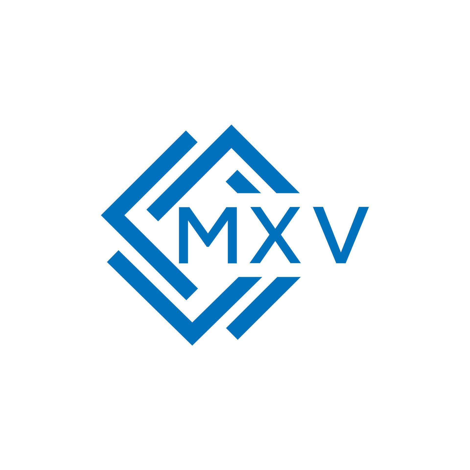 mxv creativo circulo letra logo concepto. mxv letra diseño.mxv letra logo diseño en blanco ...