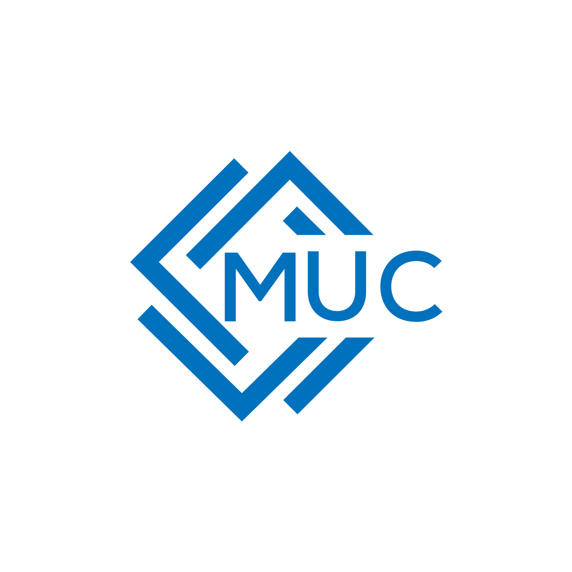 MUc letter logo design on white background. MUc creative circle letter logo concept. MUc letter ...