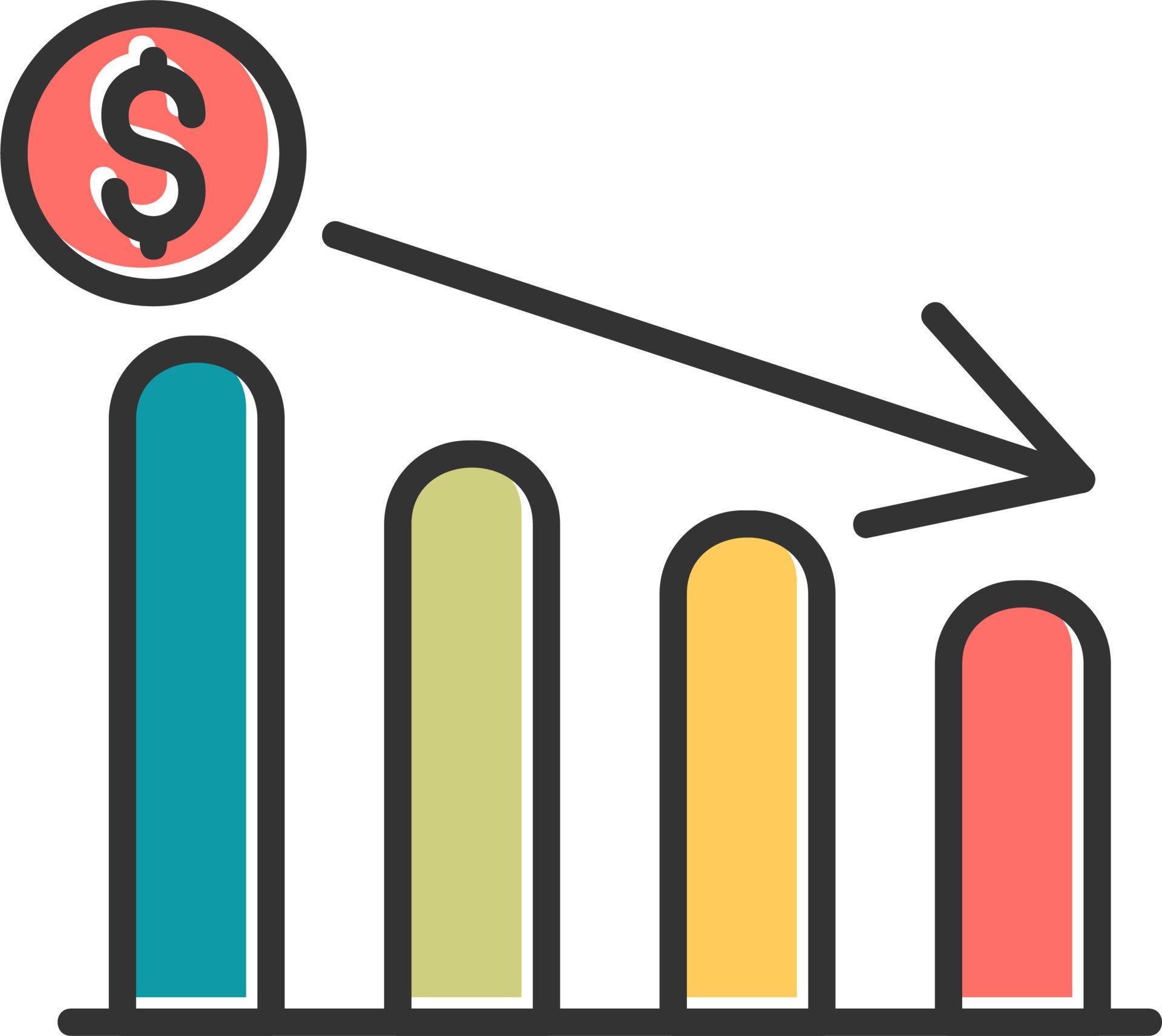 Profit Dicrease Vector Icon 20325159 Vector Art at Vecteezy