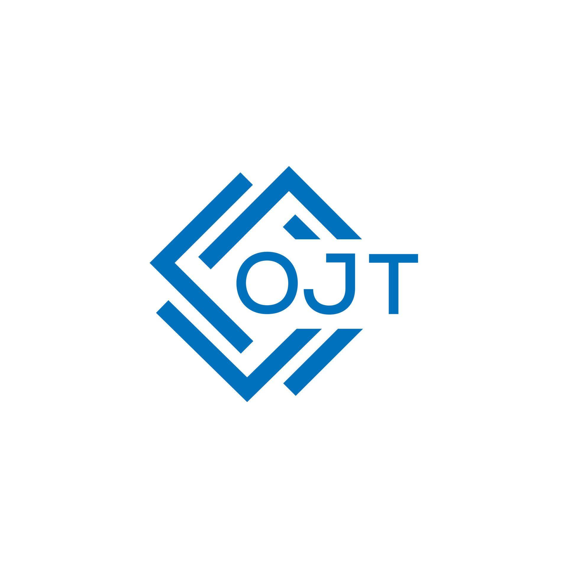 OJT letter logo design on white background. OJT creative circle letter logo concept. OJT letter ...