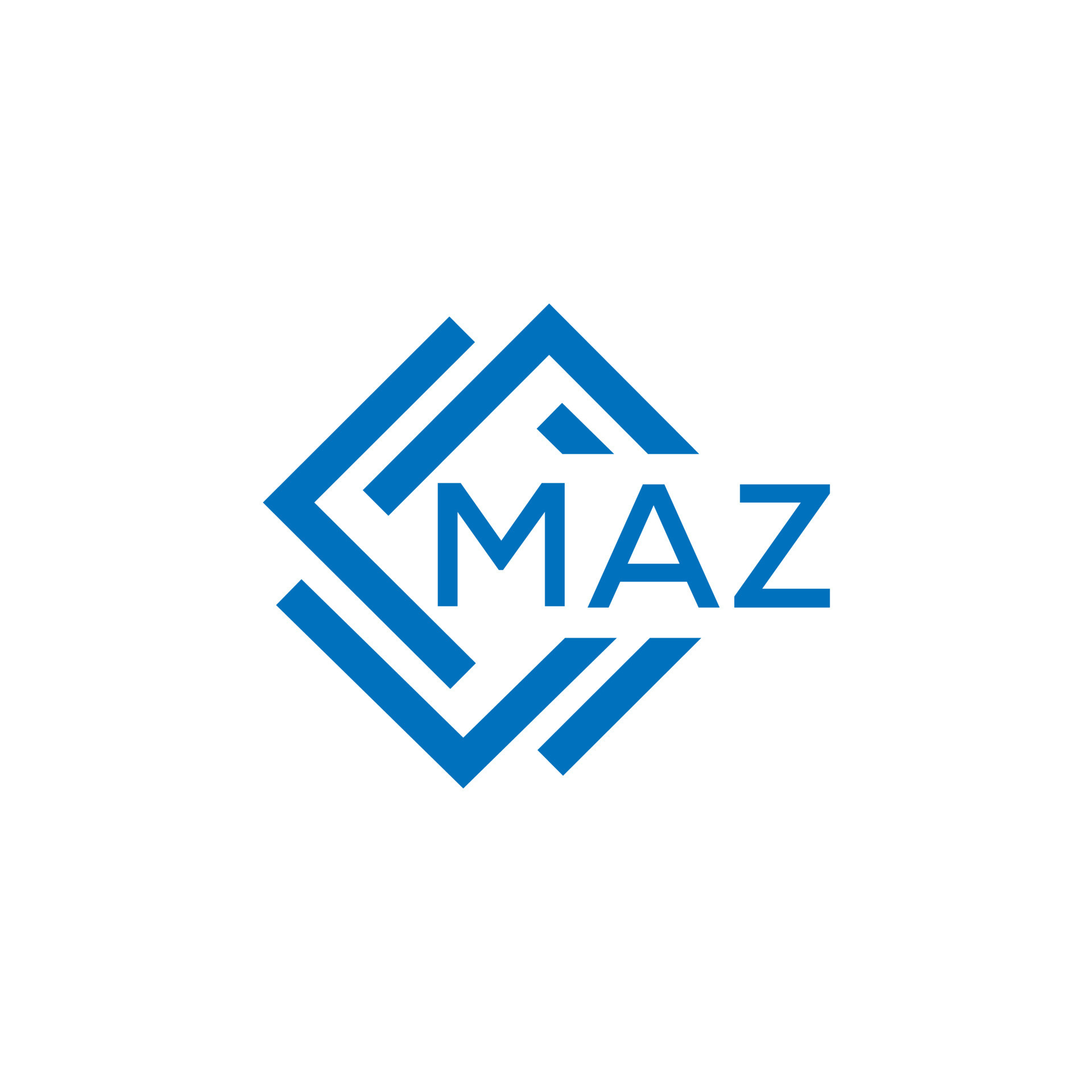 MAZ letter logo design on white background. MAZ creative circle letter ...