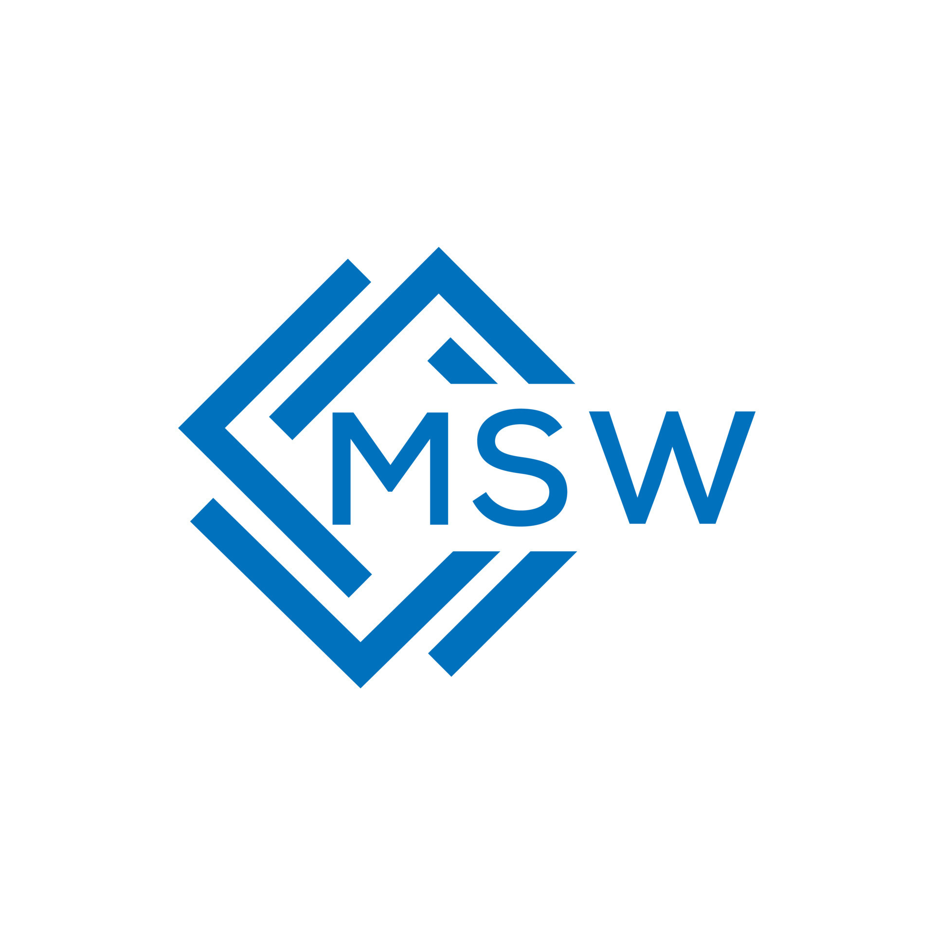 MSW letter logo design on white background. MSW creative circle letter logo concept. MSW letter ...