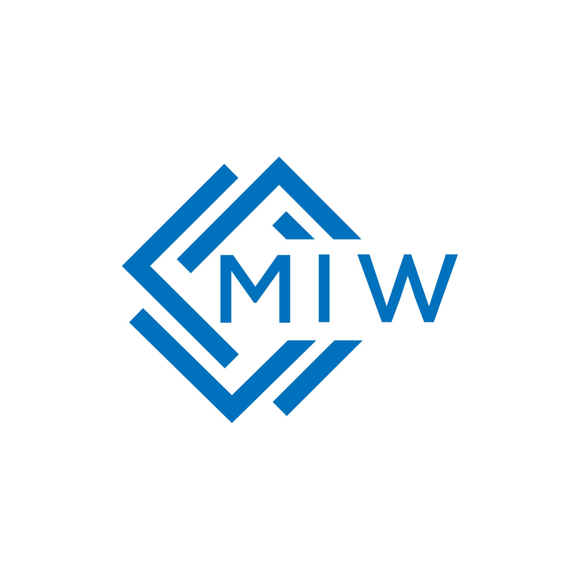 MIW letter logo design on white background. MIW creative circle letter logo concept. MIW letter ...