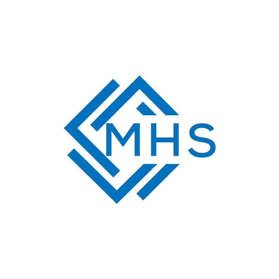 Mhs Letter Logo Design On White Background Mhs Creative Circle Letter Logo Concept Mhs Letter
