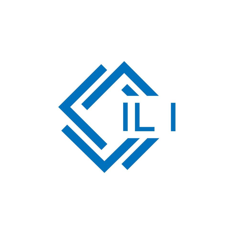 ILI letter logo design on white background. ILI creative circle letter logo concept. ILI letter ...