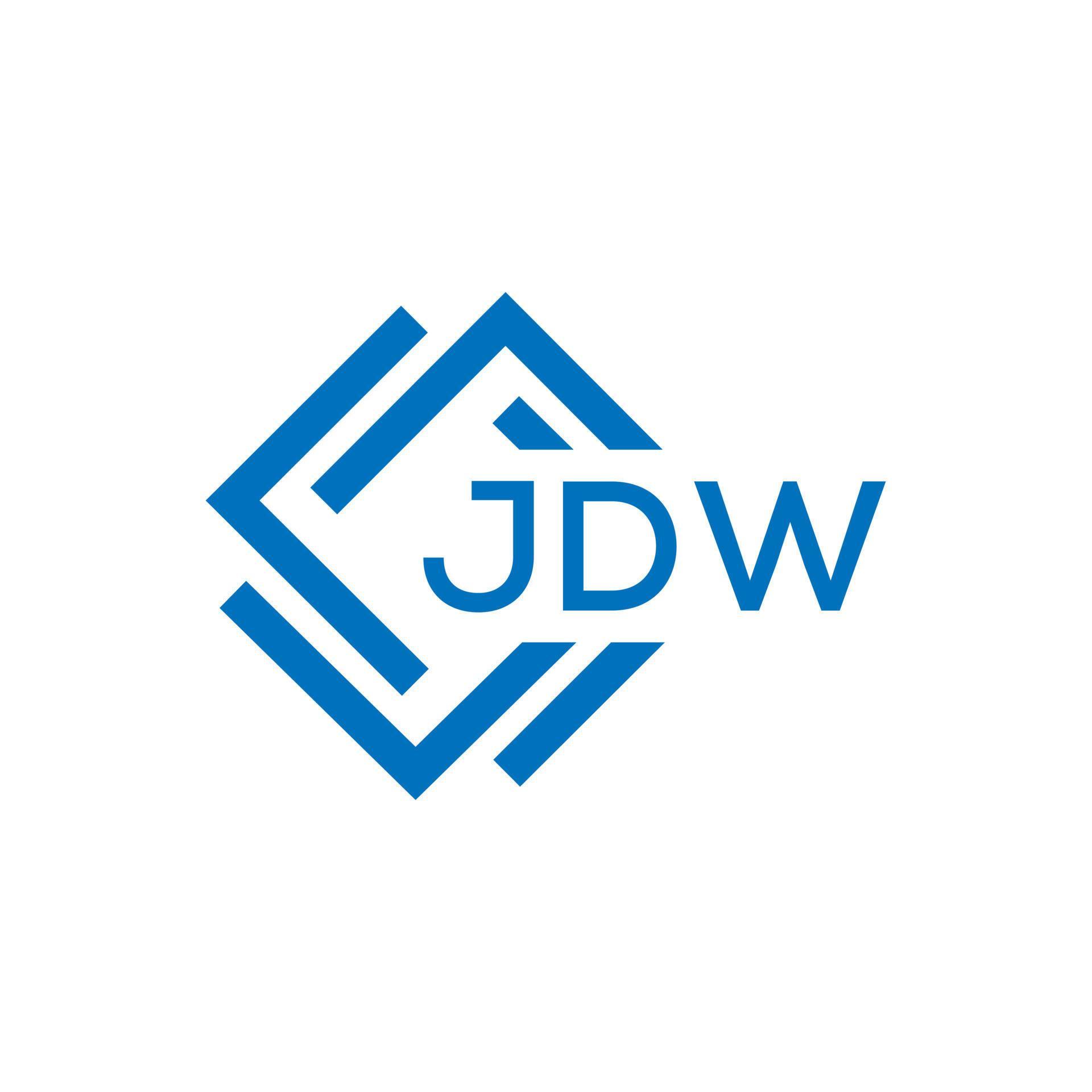 JDW letter logo design on white background. JDW creative circle letter logo concept. JDW letter ...