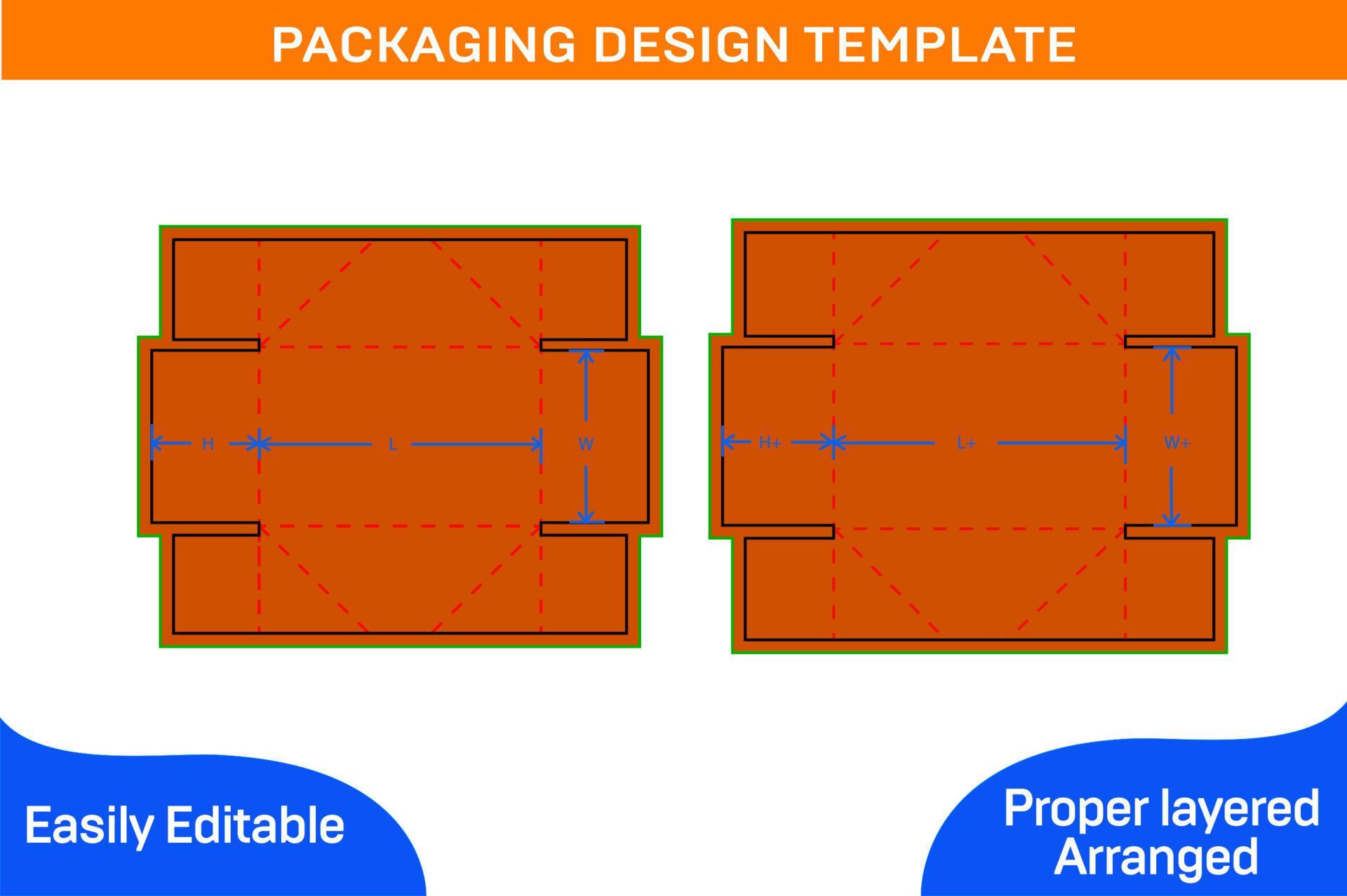 Editable and resizable carton box standard box with 3D dieline template 20331733 Vector Art at ...
