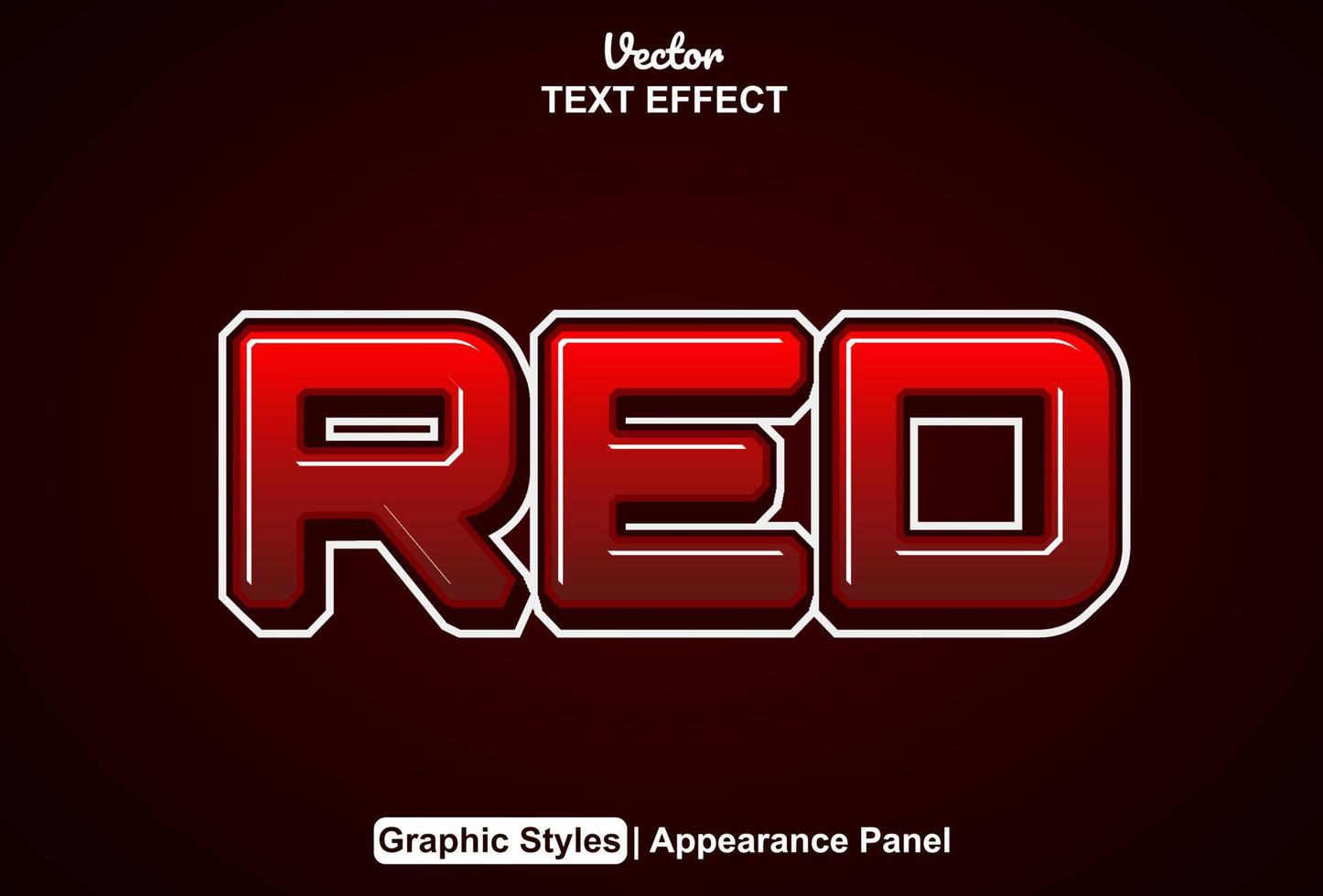 red text effect with graphic style and editable. 20334539 Vector Art at ...