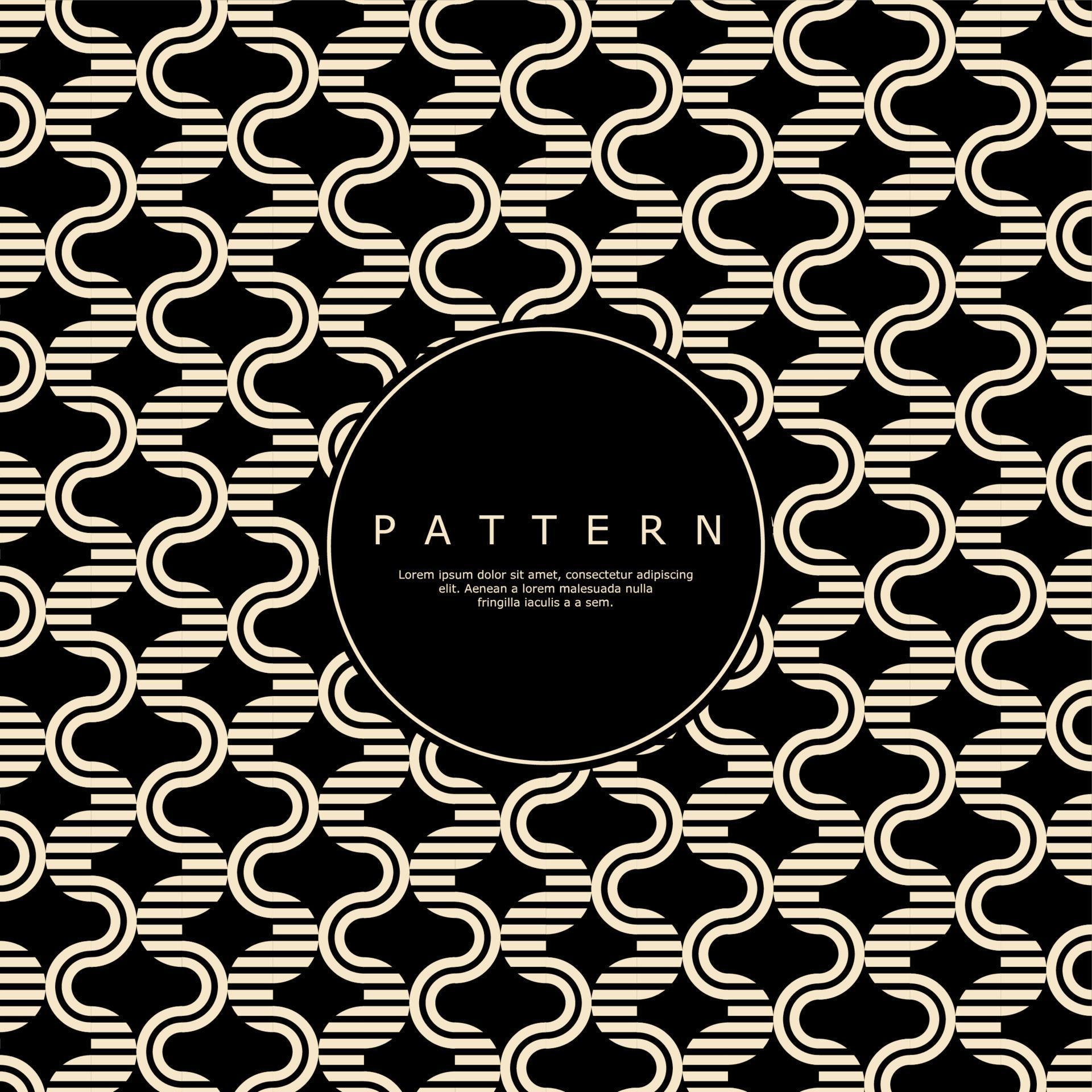 Elegant curve circle wave abstract pattern design. Stripe line round ...