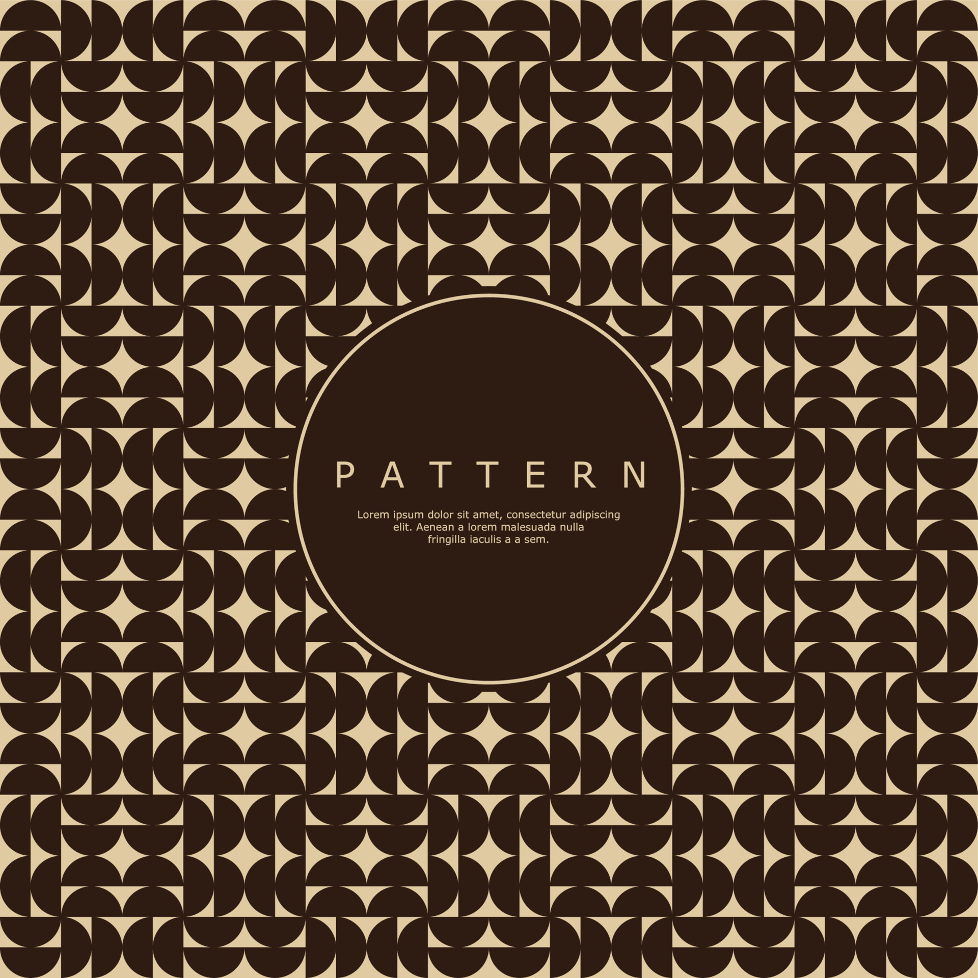 Simple Abstract Half Circle Seamless Pattern Design Vector Retro Circle Pattern Graphic