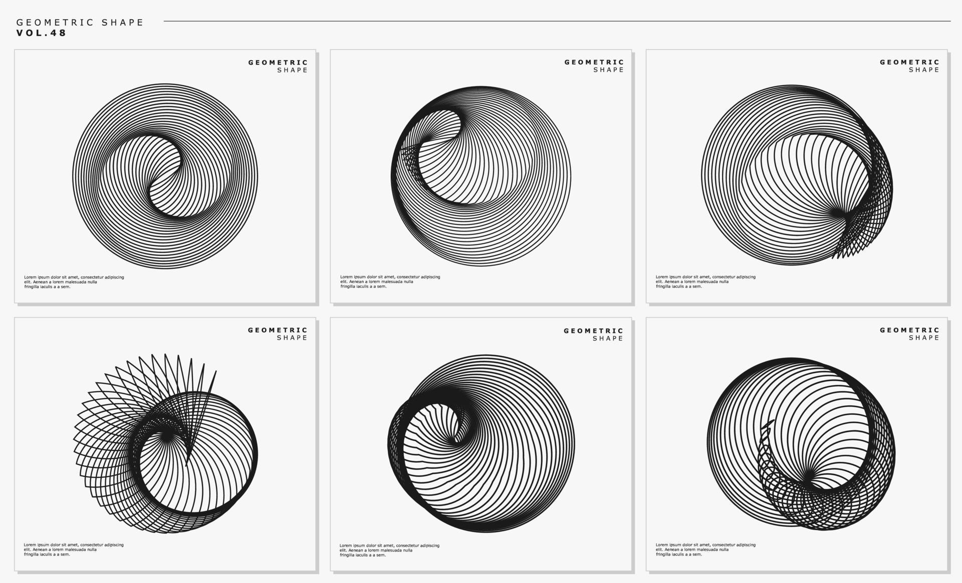 Network Blend Lines Abstract Logo Design Template Modern Dynamic Lines Circle Vector 20335744
