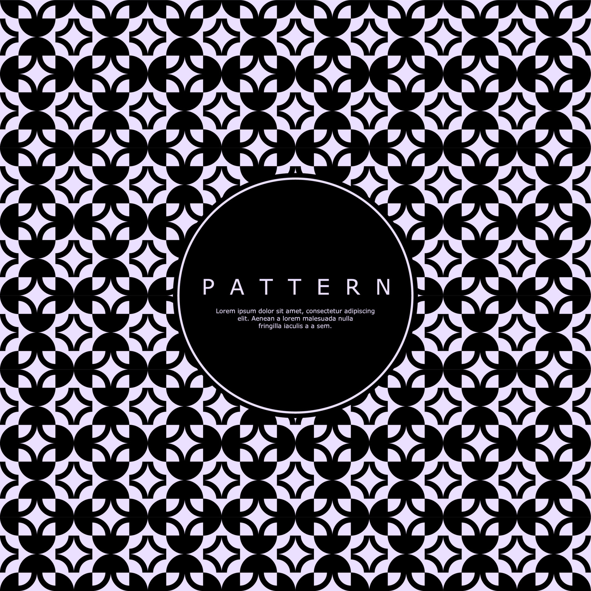 Modern Half Circle Abstract Seamless Pattern Design Decorative Circle