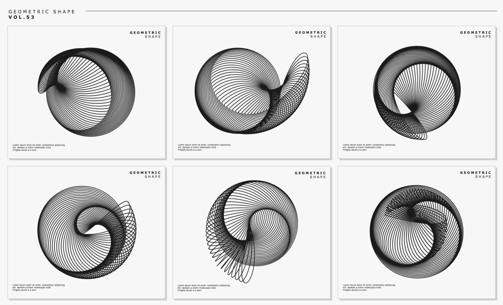 Technology abstract line sphere logo vector set. Digital contour lines design graphic. 20335800 ...