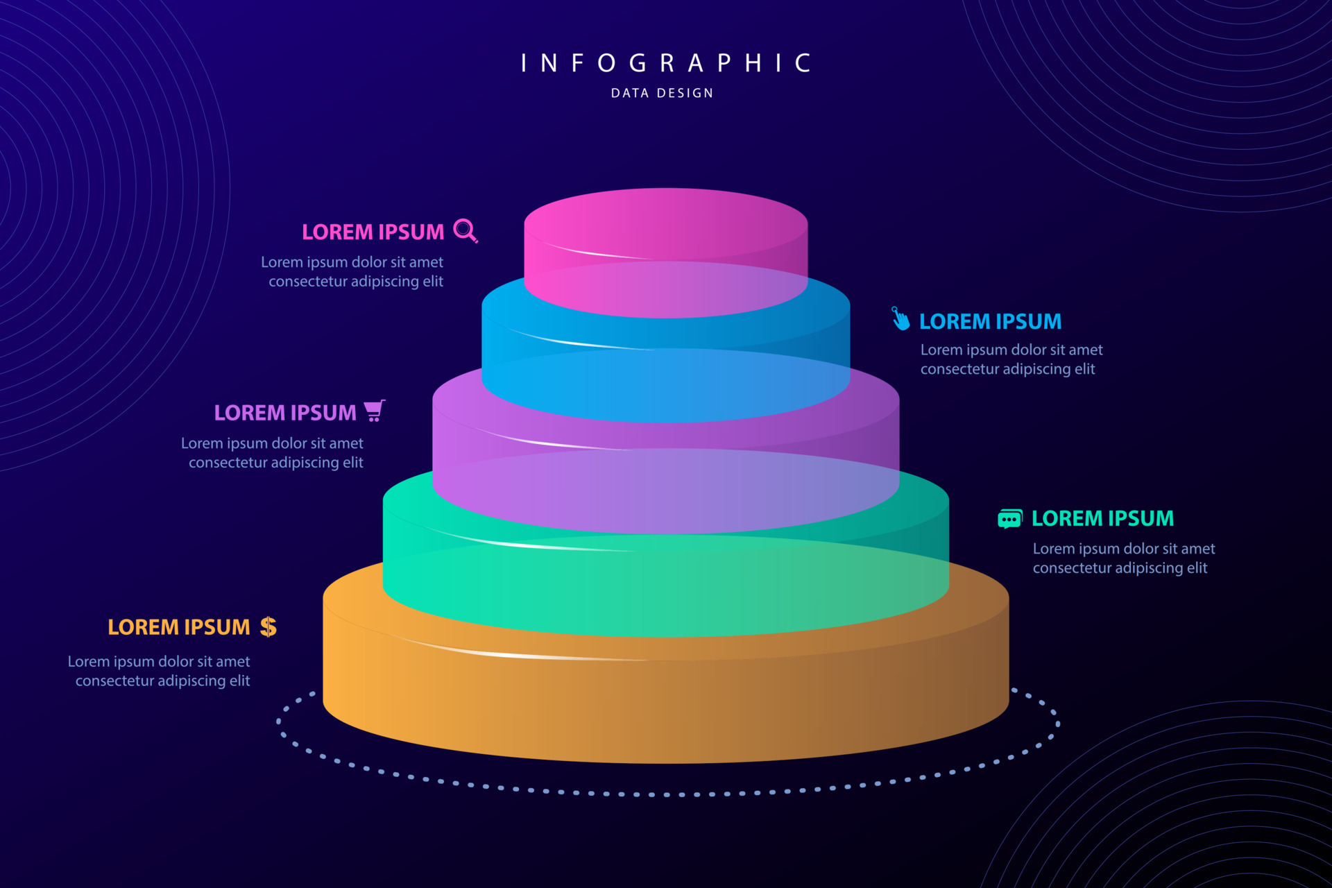 Infographic Elements Data Visualization Vector Design Template