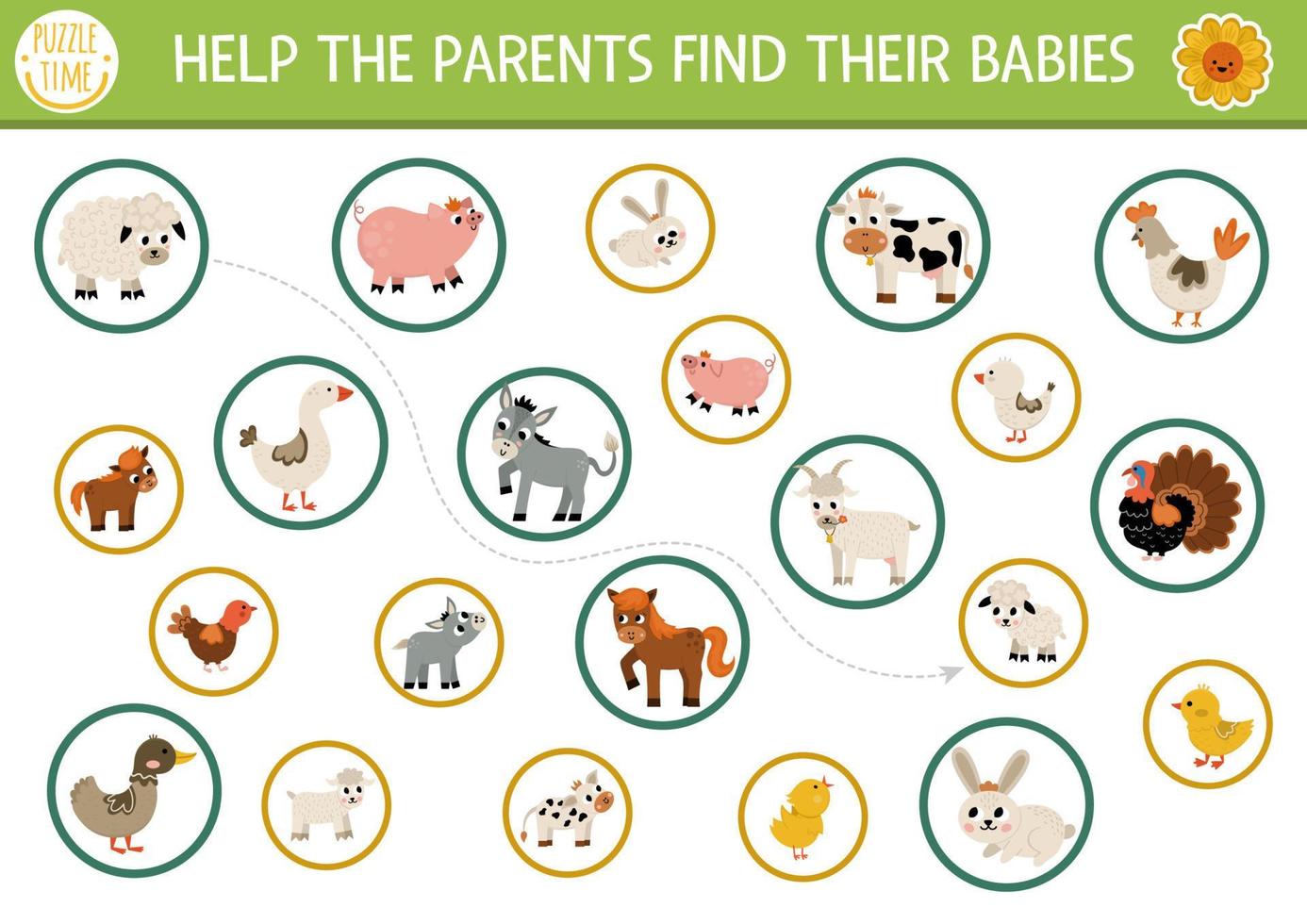 Printable Baby Animals To Match Their Mother