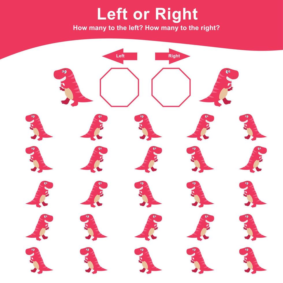 Left Or Right Dinosaur Game For Children Educational Printable Math left-or-right-dinosaur-game-for-children-educational-printable-math