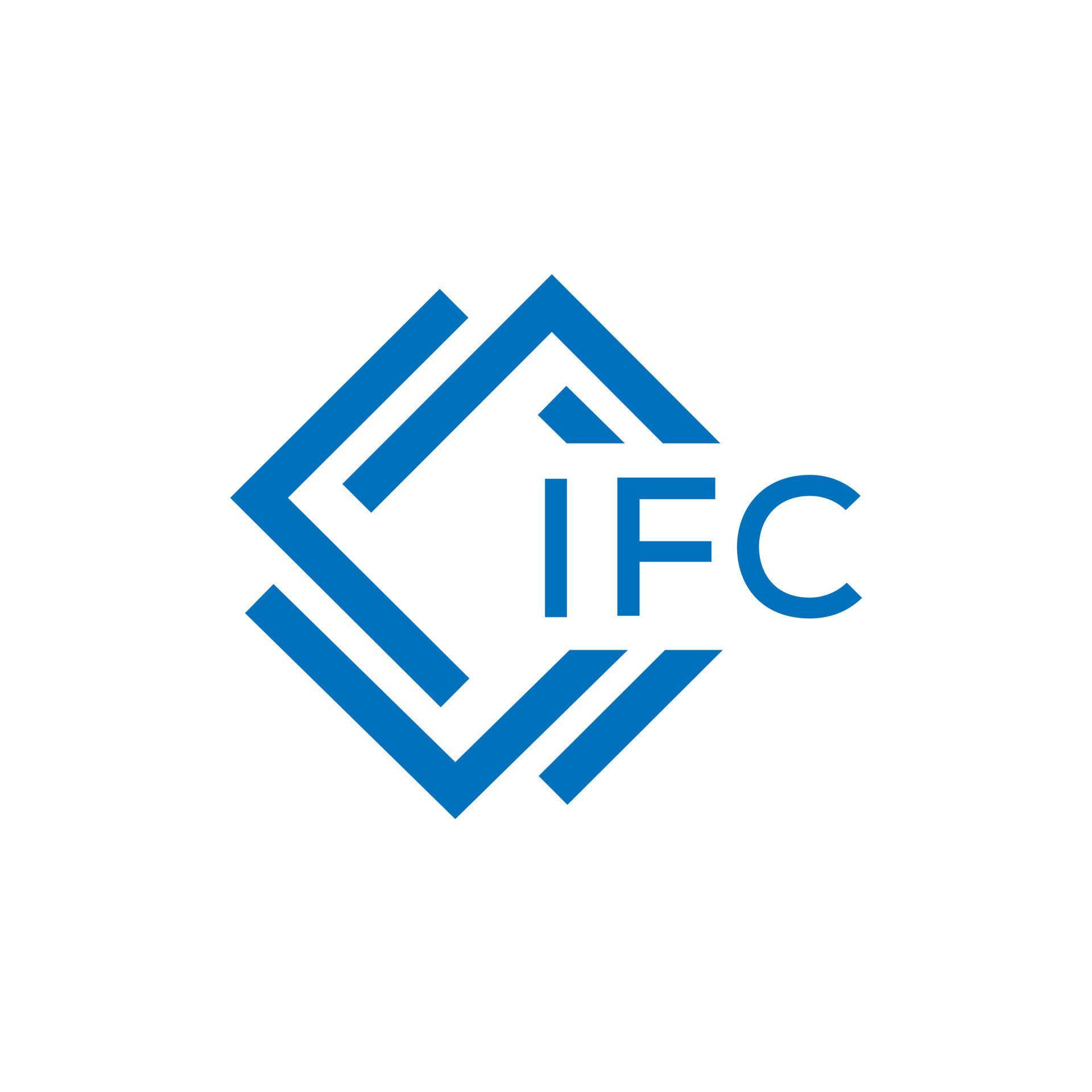 IFC letter logo design on white background. IFC creative circle letter logo concept. IFC letter ...