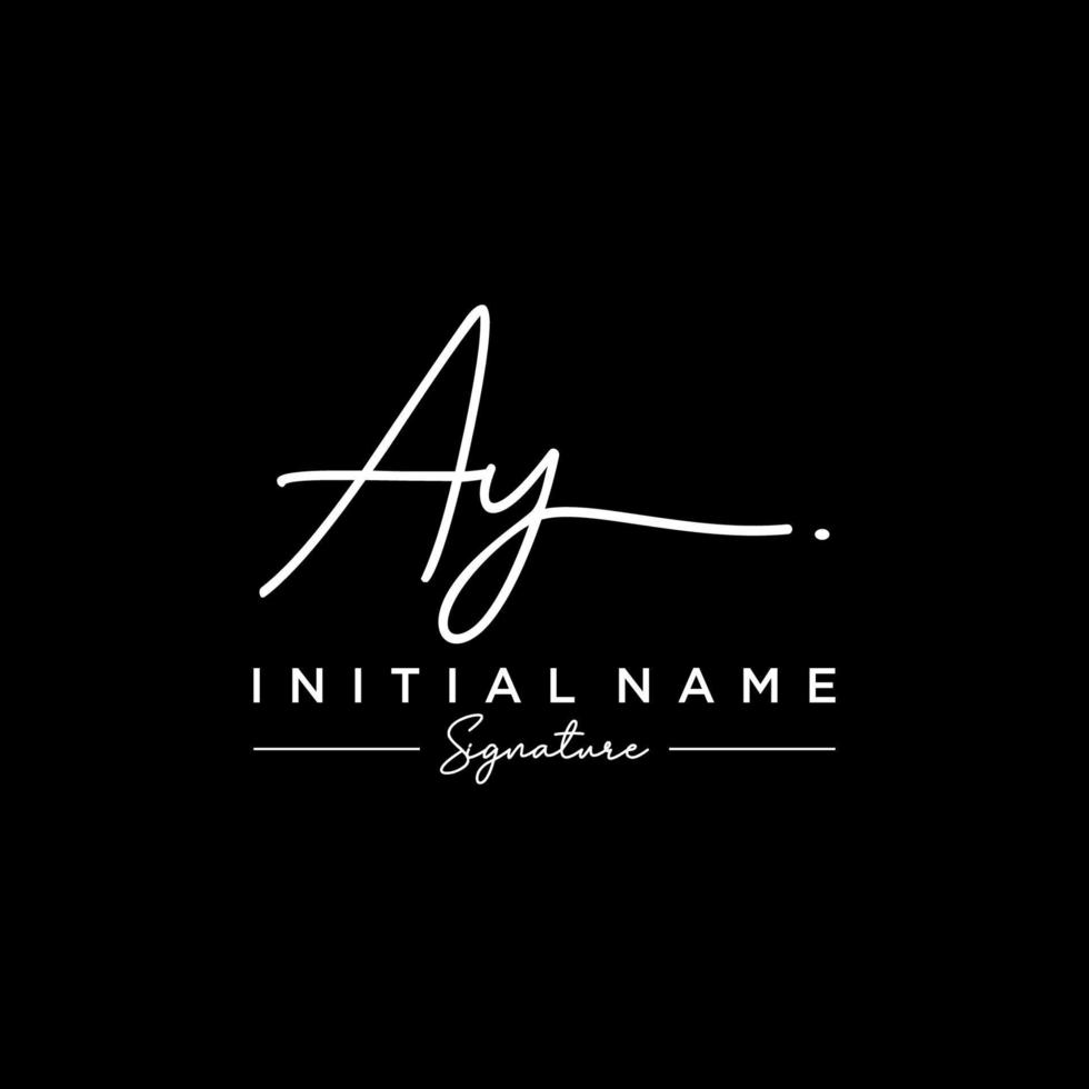 Vector De Plantilla De Logotipo De Firma De Letra Ay 20357441 Vector En Vecteezy