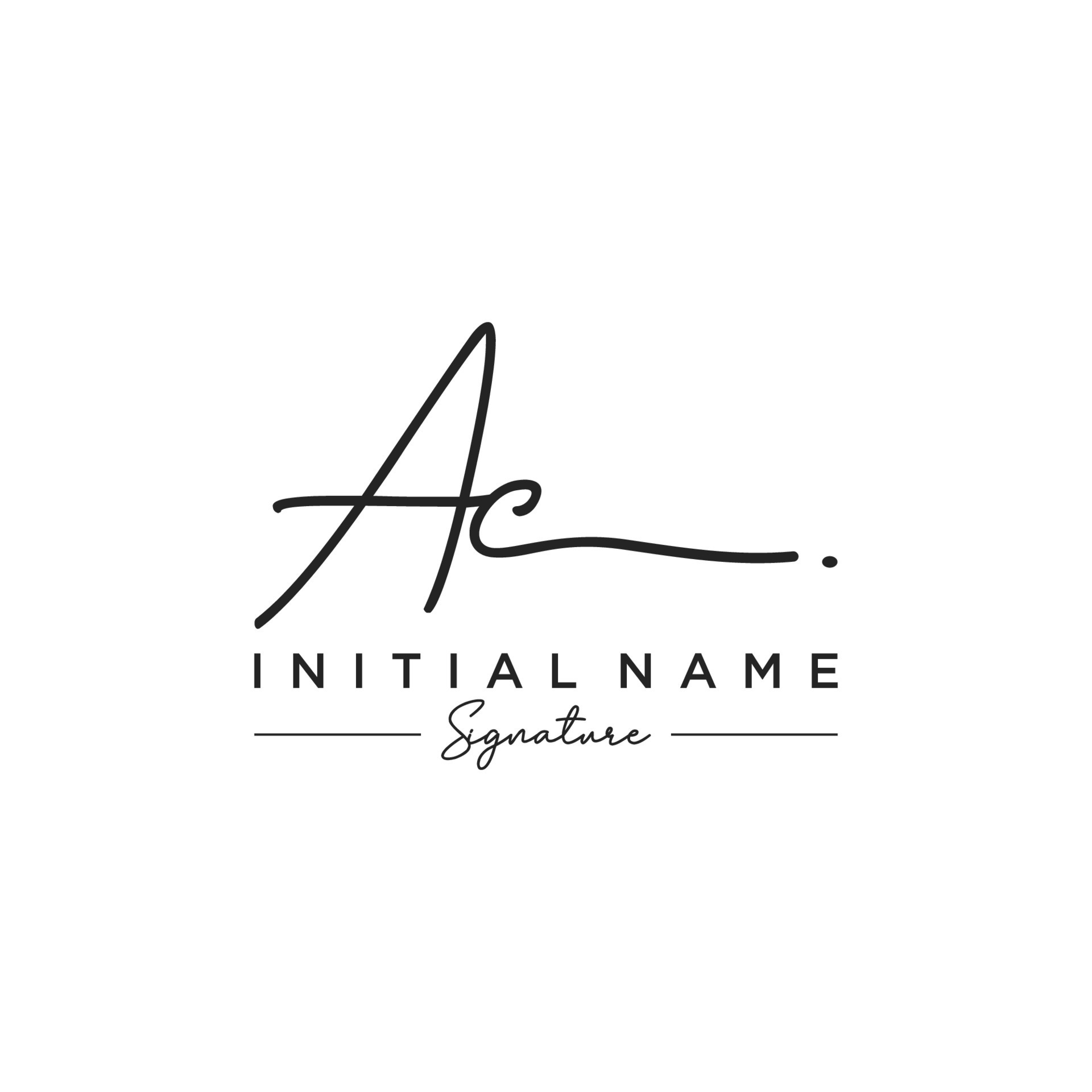 Letter AC Signature Logo Template Vector 20357450 Vector Art at Vecteezy Letter AC Signature Logo Template Vector 20357450 Vector Art at Vecteezy