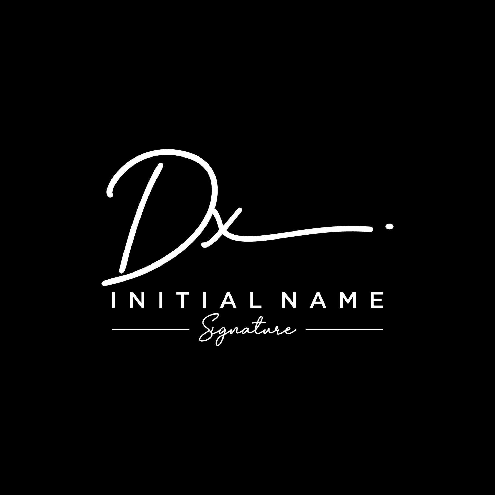 Letter DX Signature Logo Template Vector 20357643 Vector Art at Vecteezy