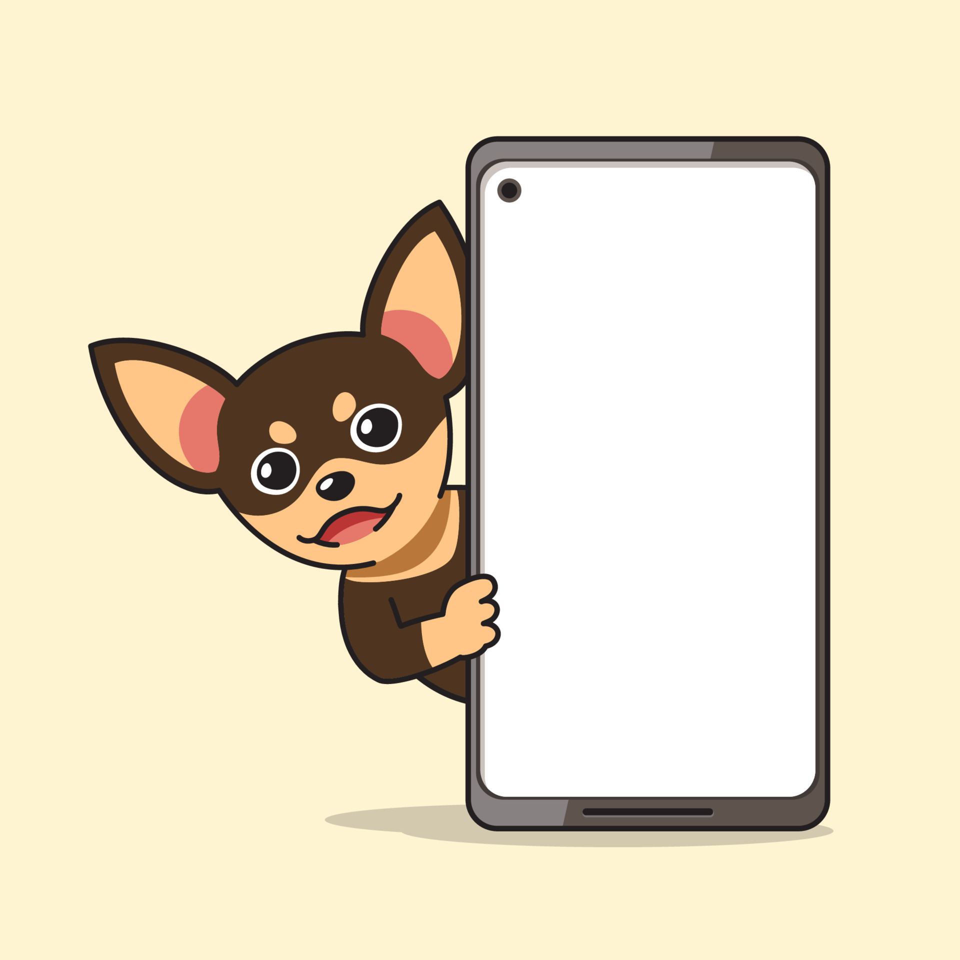 Cartoon character chihuahua dog and smartphone 20360986 Vector Art at ... Cartoon character chihuahua dog and smartphone 20360986 Vector Art at ...