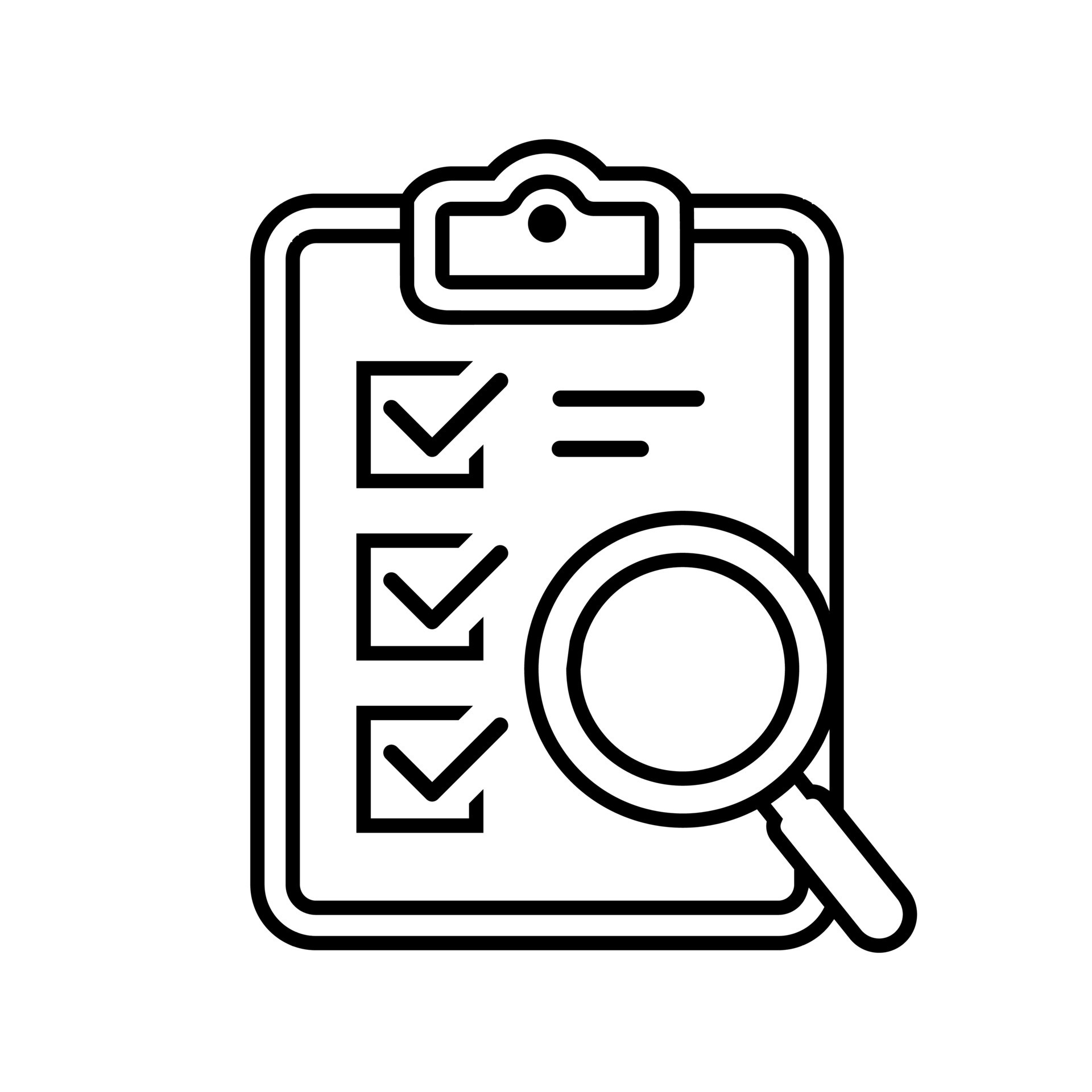 Check Vector Icon Set Inspection Illustration Symbol Testing Symbol