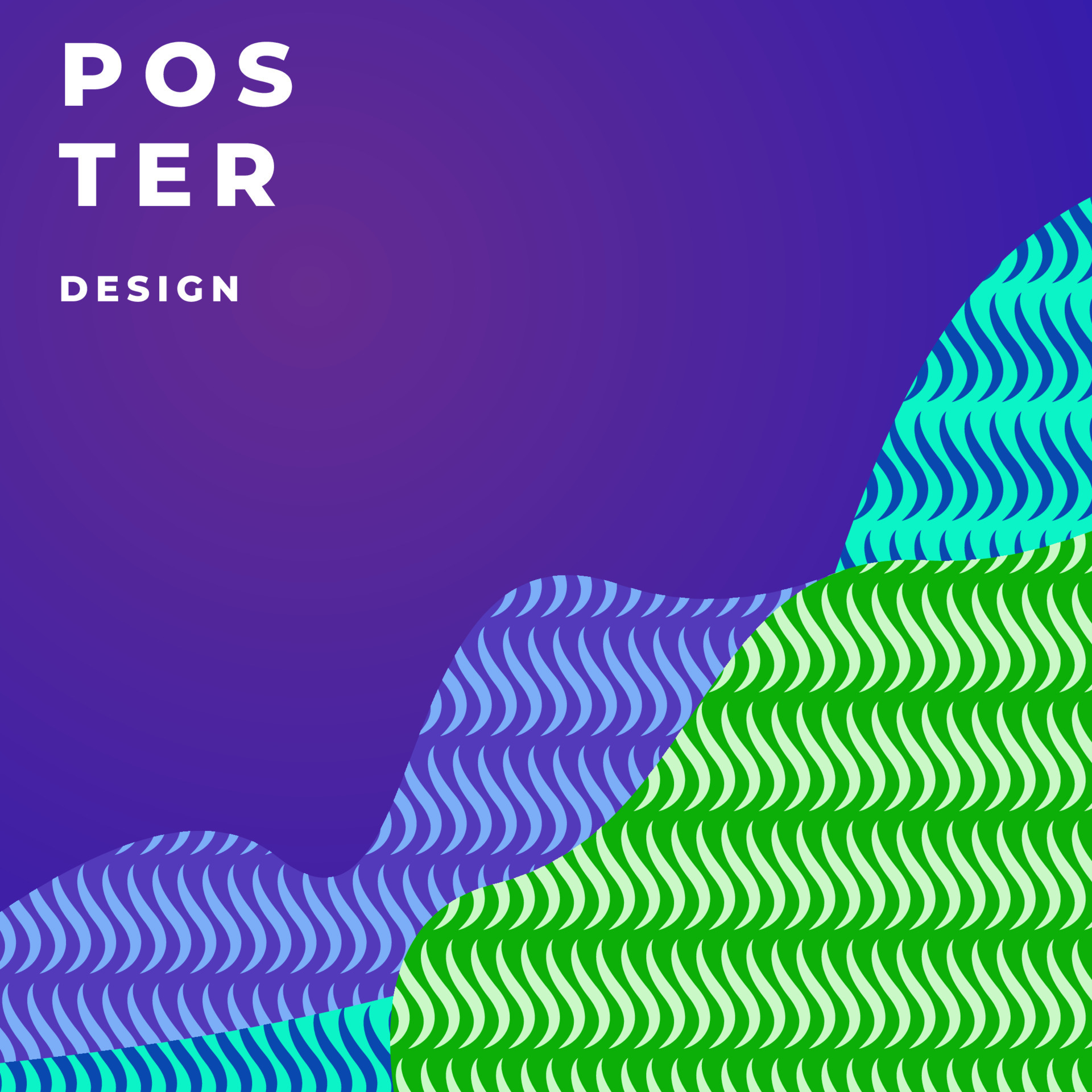 Colorful Abstract Poster Design Template For Magazine And Page Layout