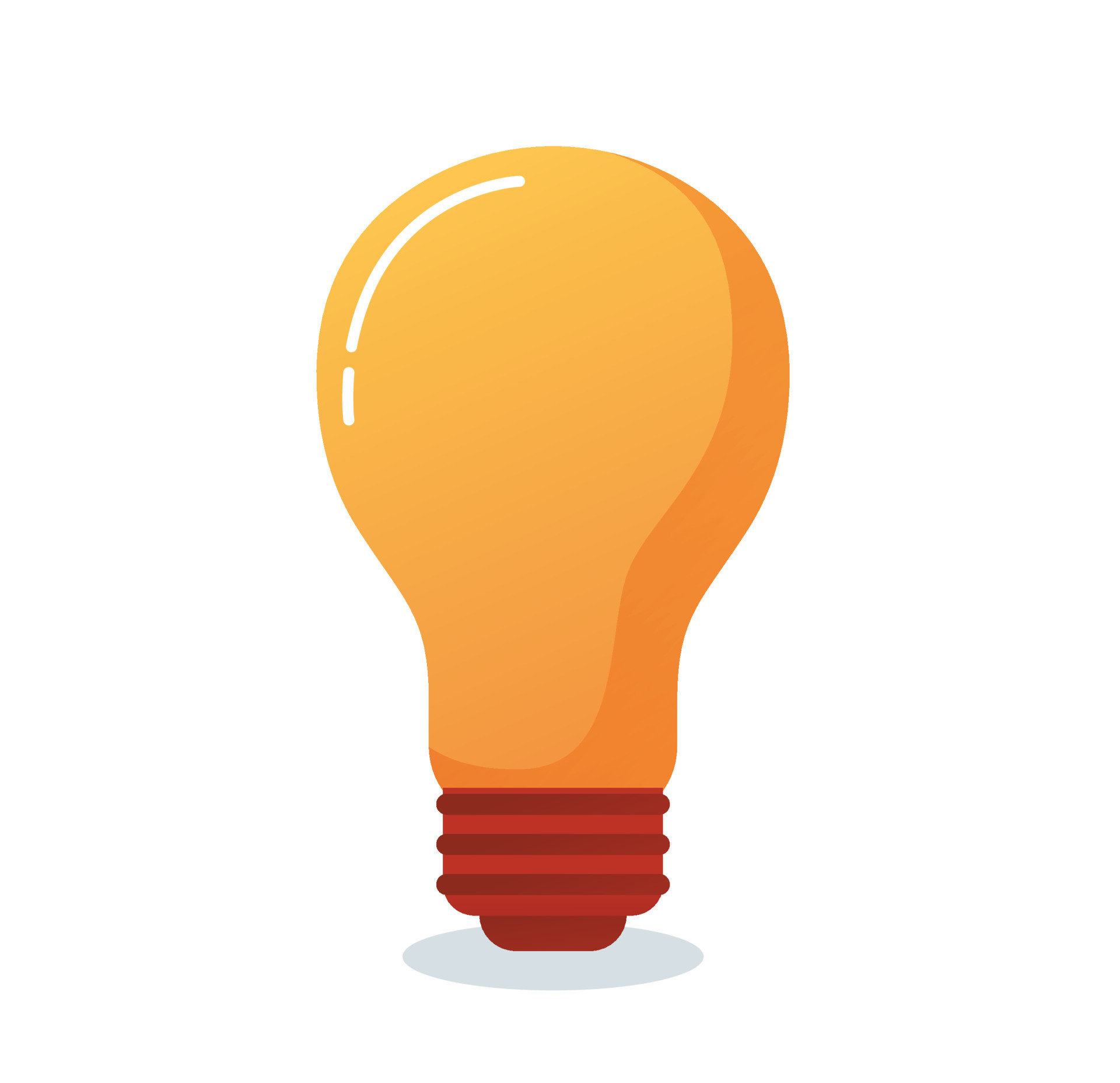 light bulb isolated. creative idea and innovation vector illustration ...