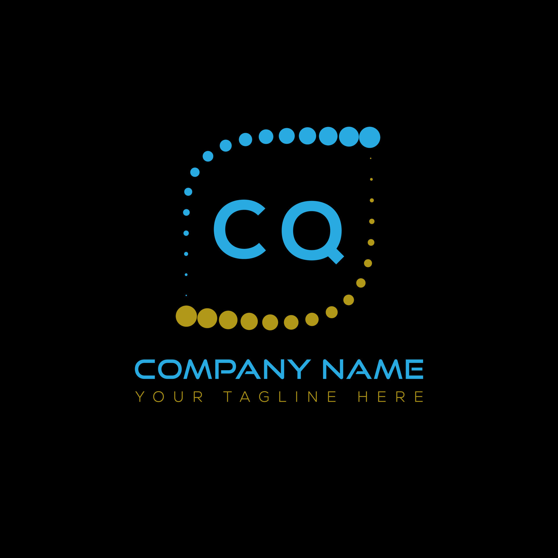 CQ letter logo creative design. CQ unique design. 20367663 Vector Art at Vecteezy