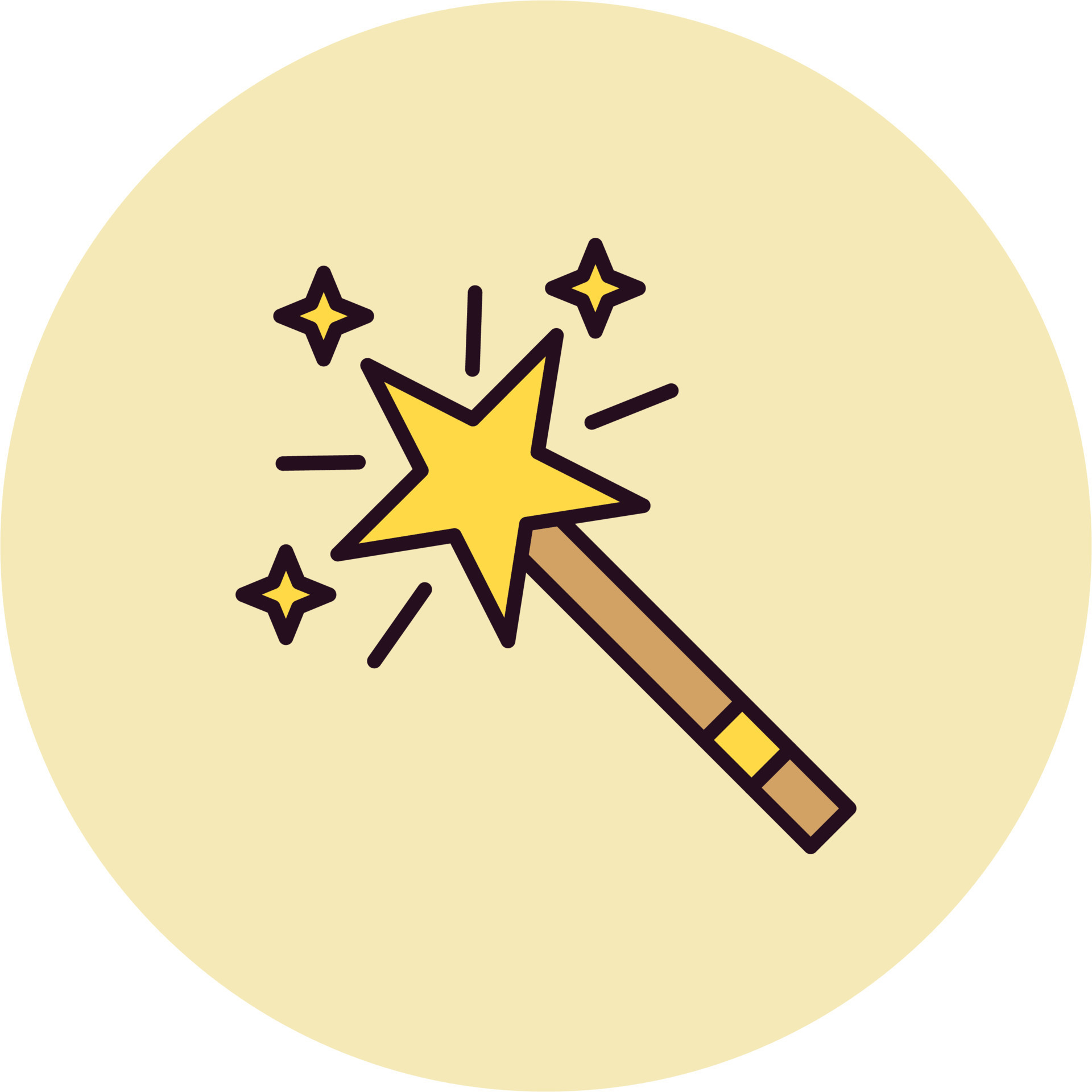Magic wand Vector Icon 20369238 Vector Art at Vecteezy