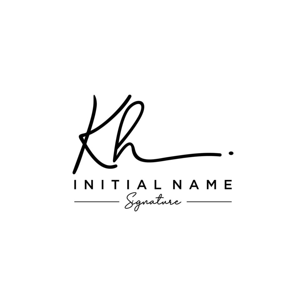 Letter KH Signature Logo Template Vector 20371957 Vector Art at Vecteezy