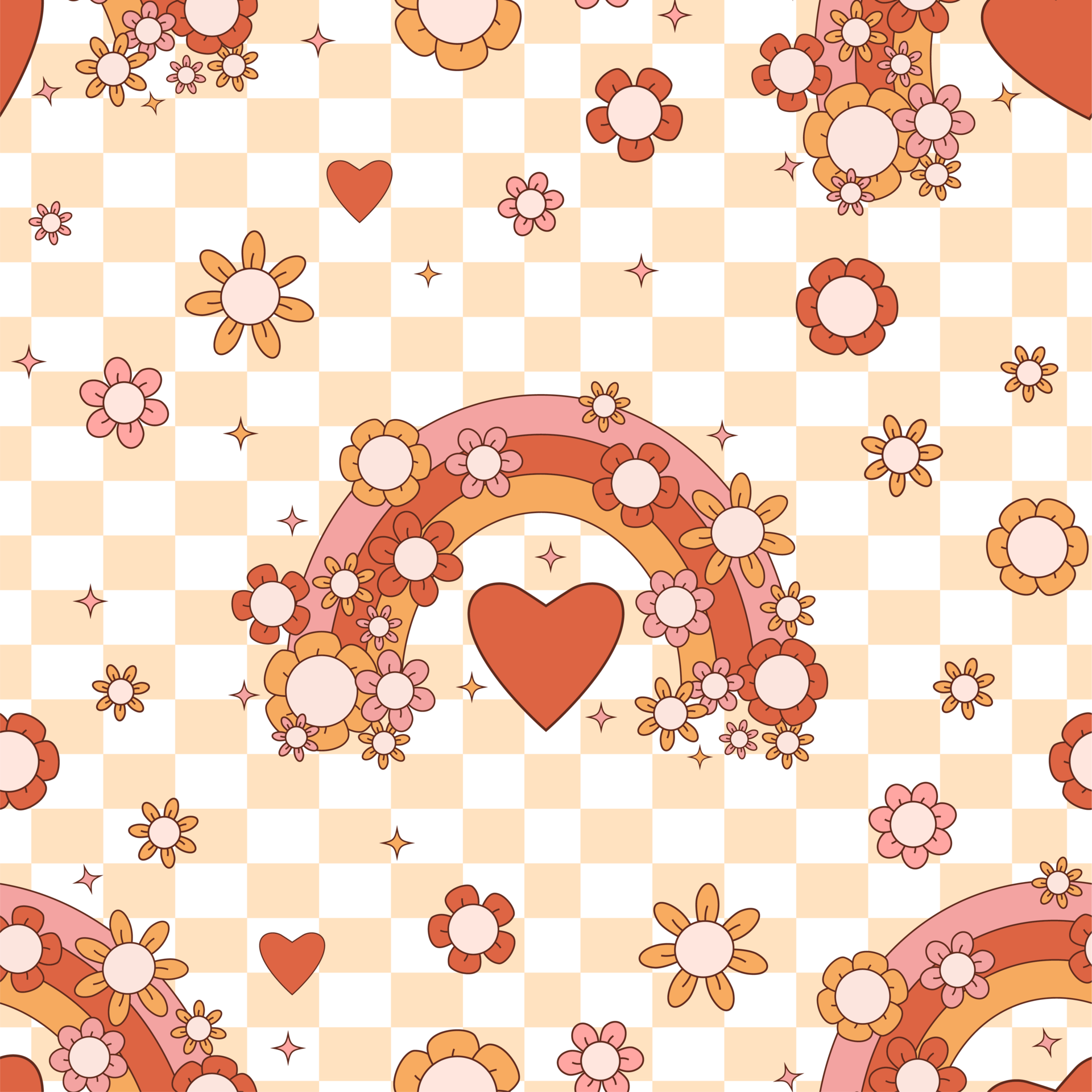 Groovy seamless pattern. Retro rainbow 20372256 PNG Groovy seamless pattern. Retro rainbow 20372256 PNG