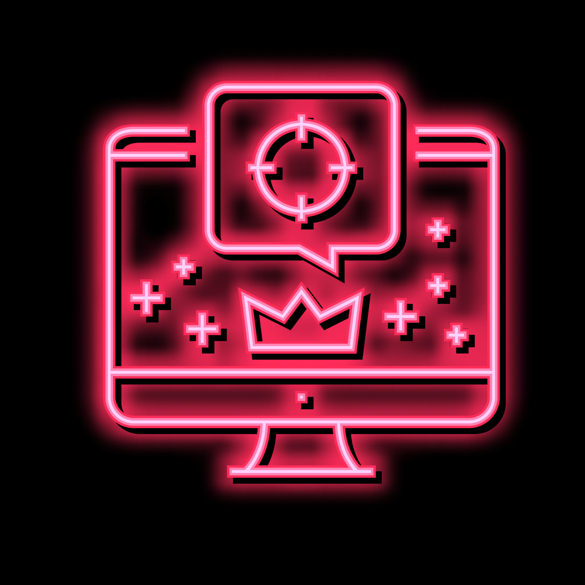 Promotion To Top Neon Glow Icon Illustration 20374469 Vector Art At