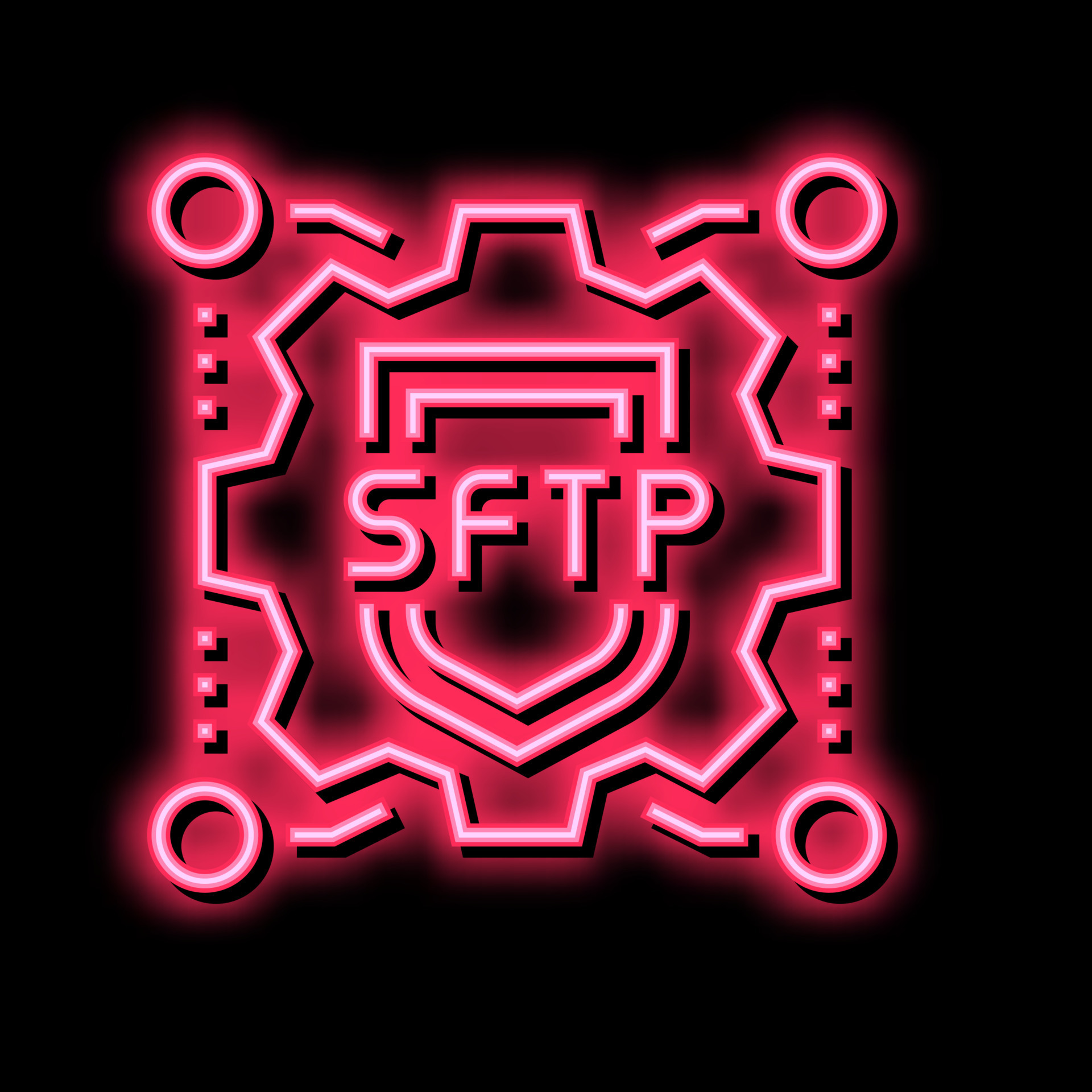 Sftp Label Color Icon Vector Illustration Sign 20374518 Vector Art At Vecteezy