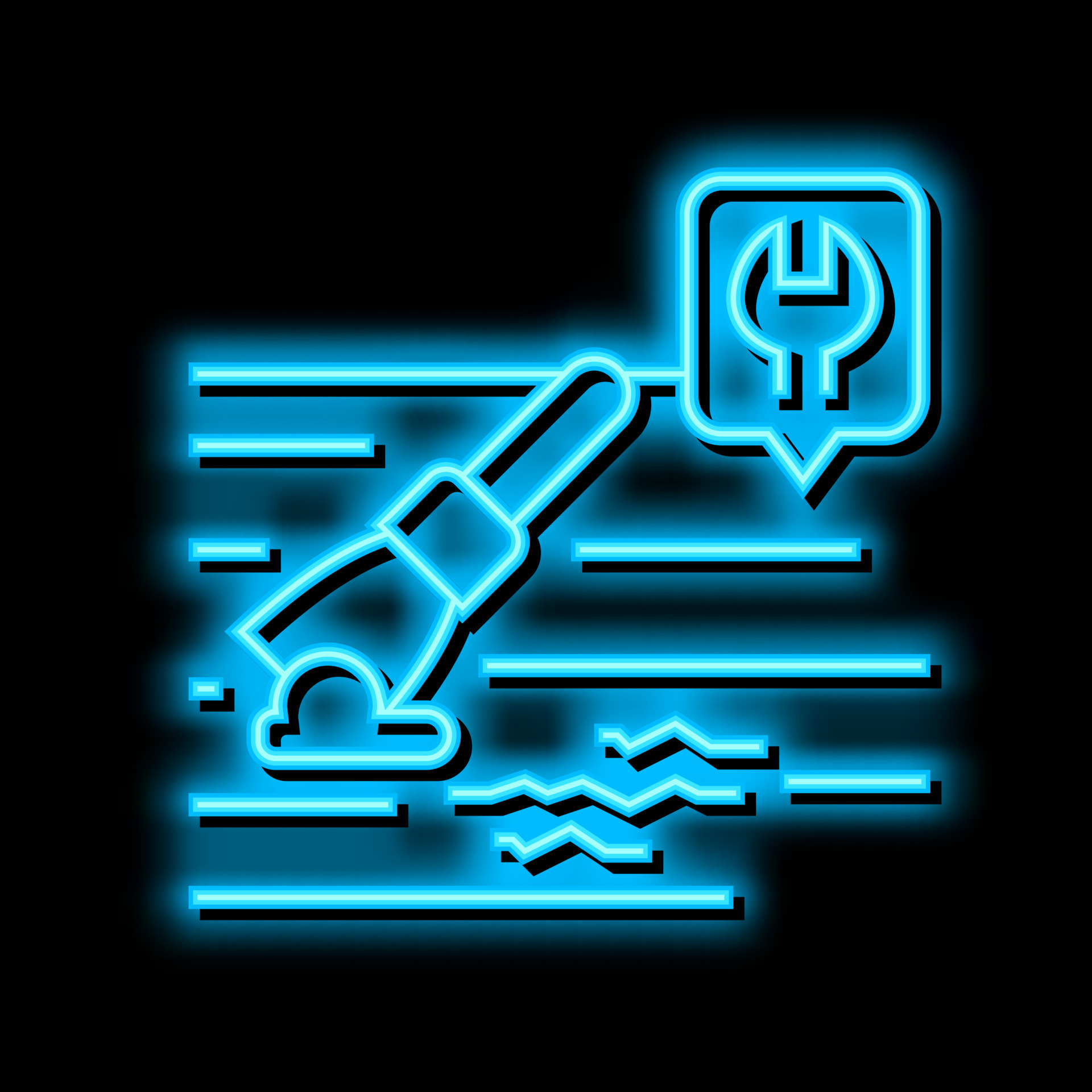 wood floor scratch repair neon glow icon illustration 20374791 Vector ...