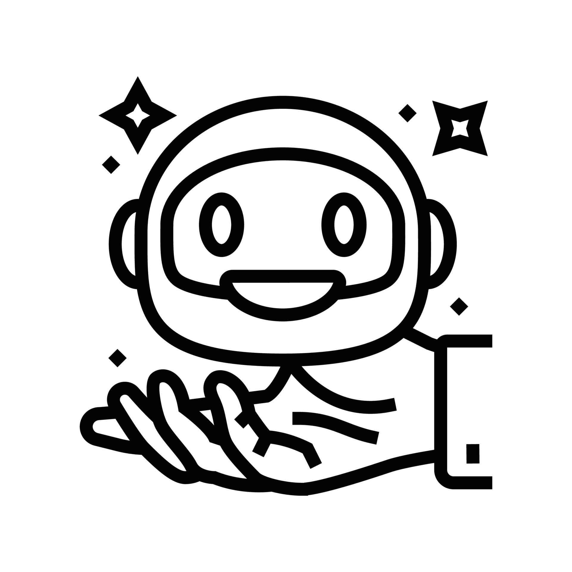 Modern Chat Bot Line Icon Vector Illustration 20376584 Vector Art At