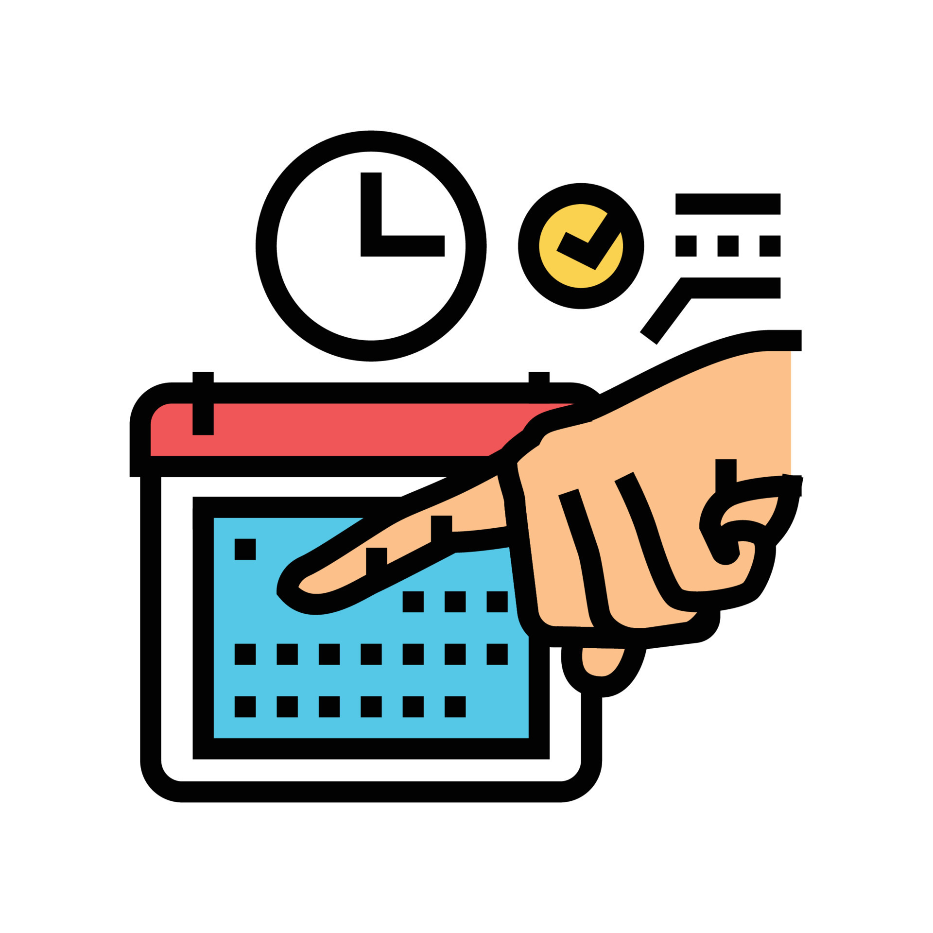 assign reasonable deadlines color icon vector illustration 20376813 ... assign reasonable deadlines color icon vector illustration 20376813 ...