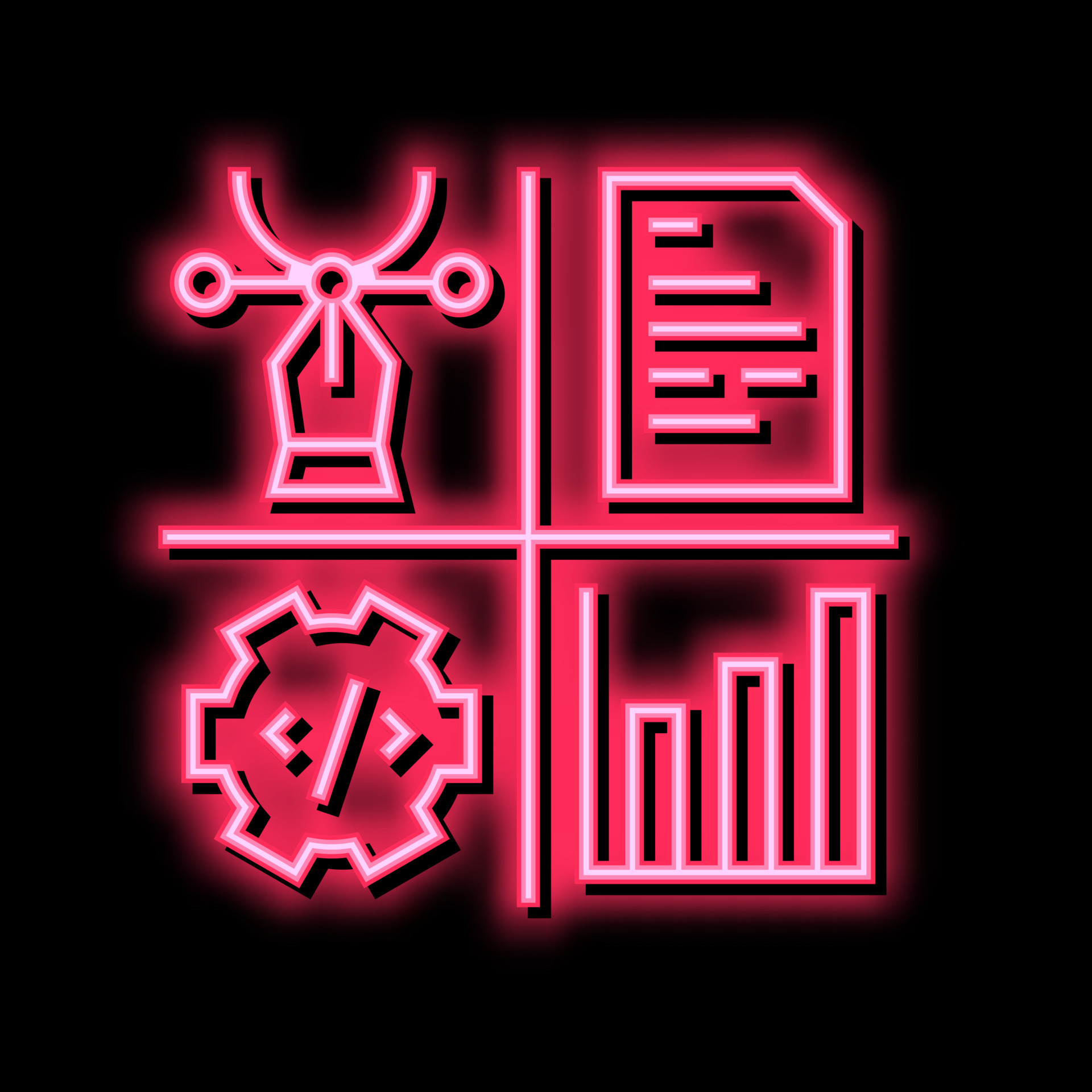 Design Programming Content Manager And Analytics Job Color Icon