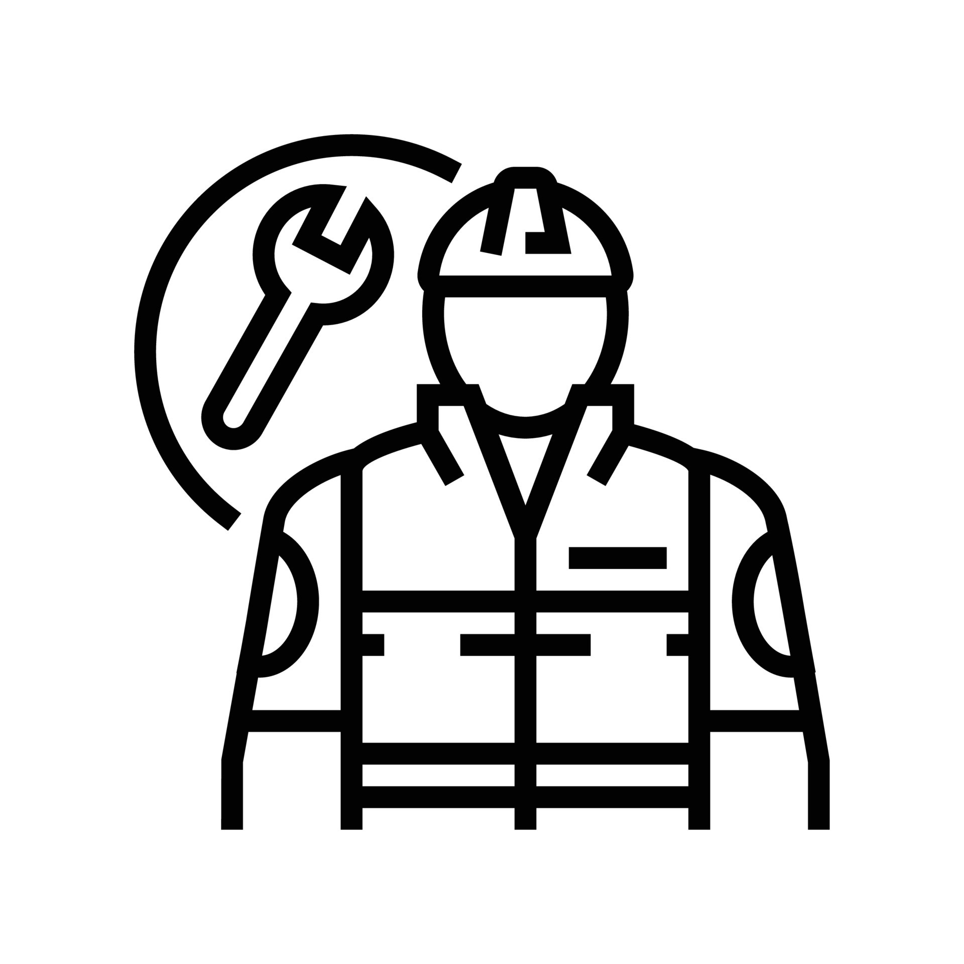 industrial engineer line icon vector illustration 20377092 Vector Art ...