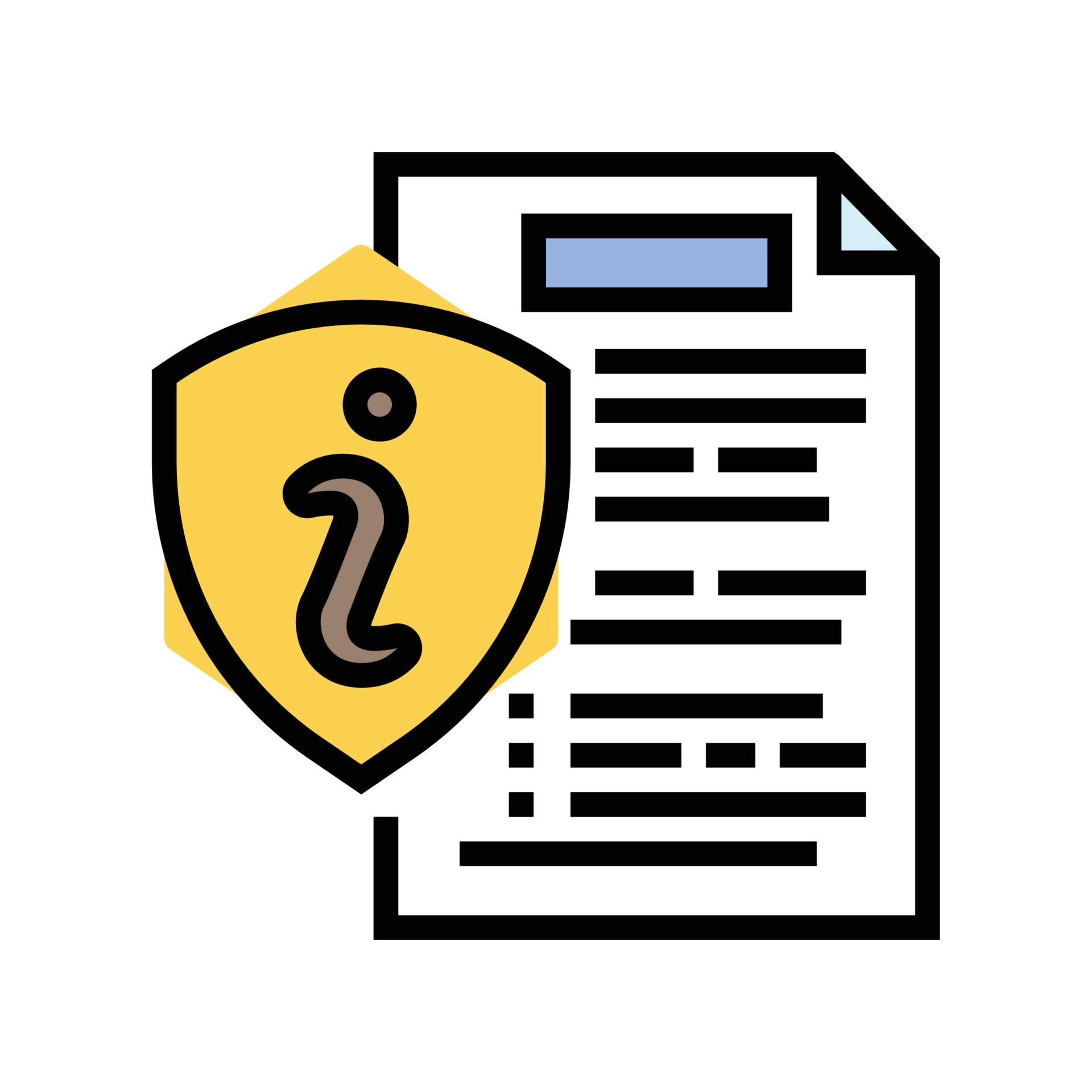 Information Document Color Icon Vector Illustration 20377479 Vector Art
