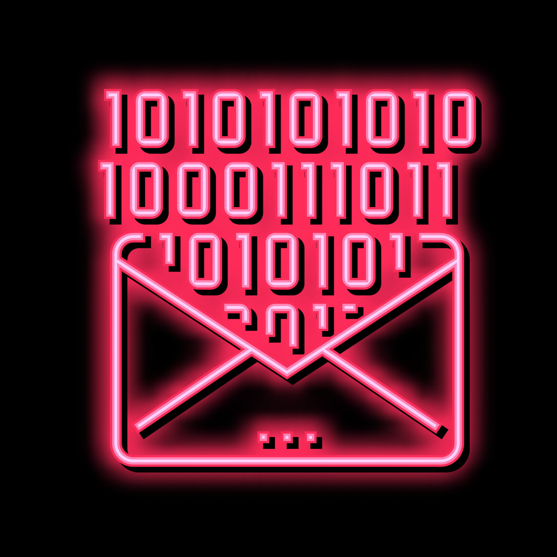 email message with binary code color icon vector illustration 20378346 ... email message with binary code color icon vector illustration 20378346 ...