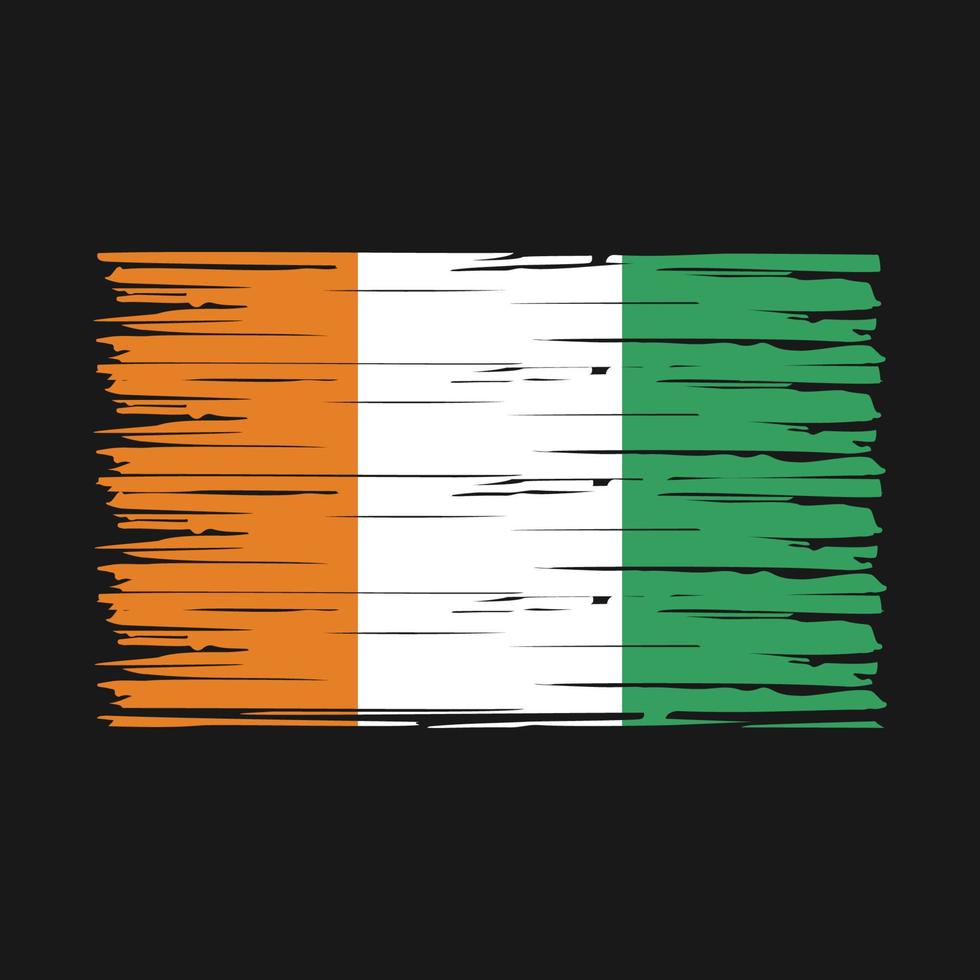 Ivory Coast Flag Brush Vector 20378830 Vector Art At Vecteezy