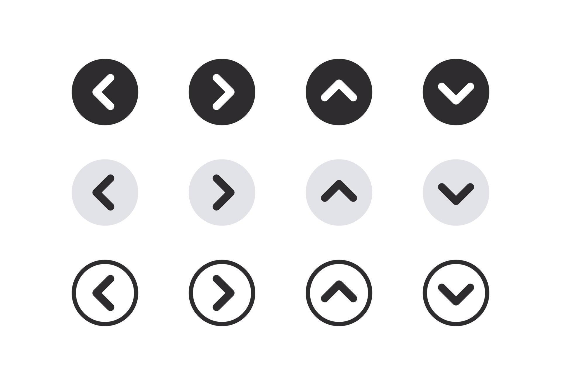 Arrows icons. Scroll arrows. Swipe signs. Modern arrow icons. Vector ... Arrows icons. Scroll arrows. Swipe signs. Modern arrow icons. Vector ...