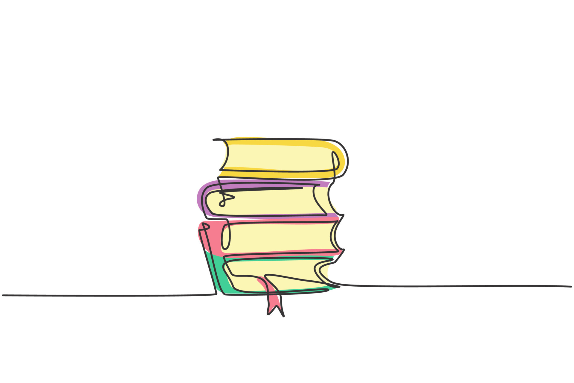 How To Draw A Stack Of Books