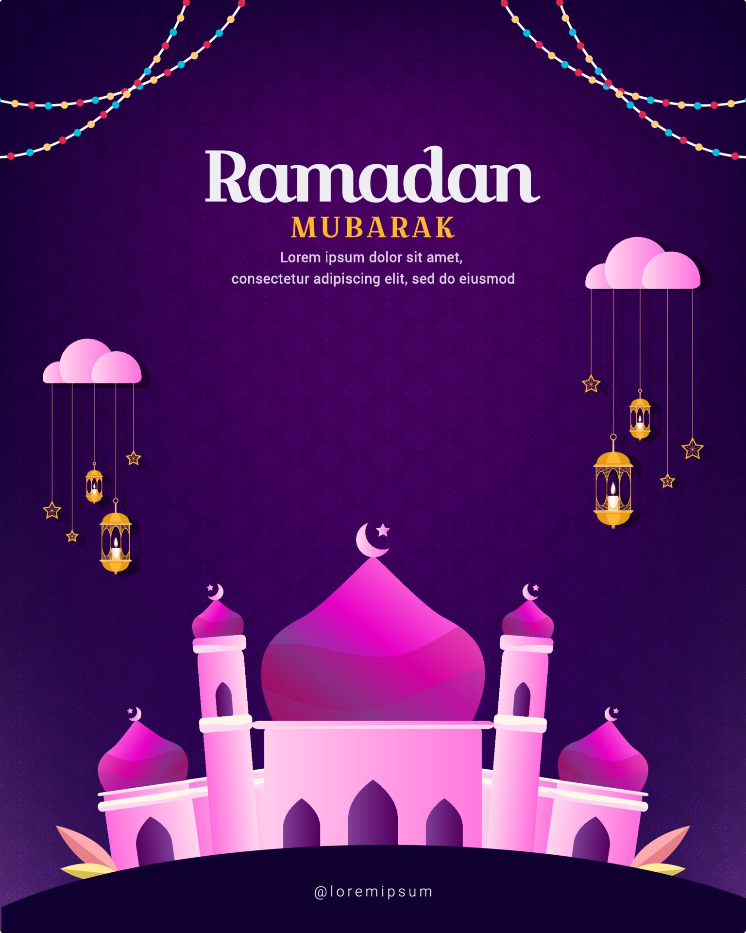 Happy Ramadan. Islamic Design Template to celebrate the month of ...