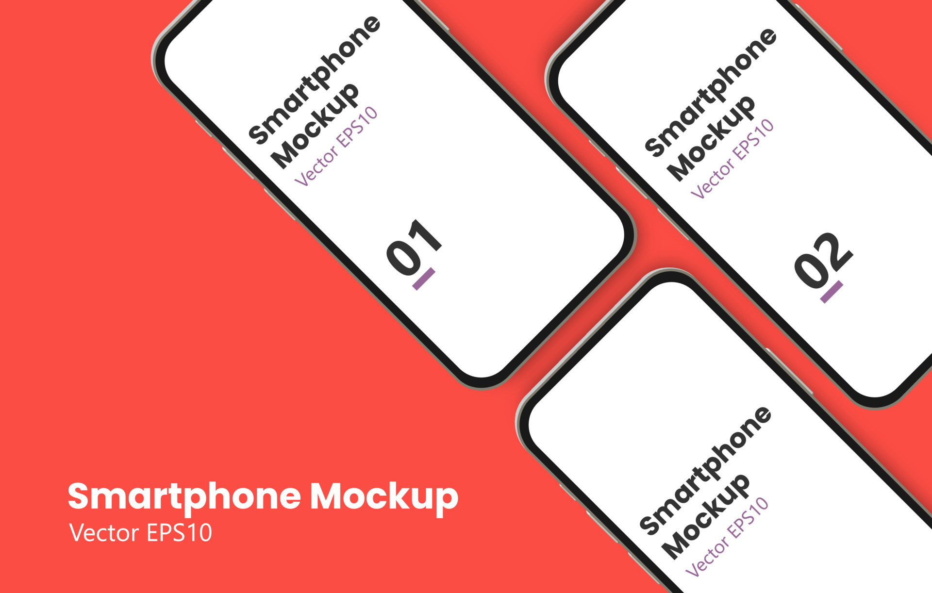 Collection Of Realistic Smartphone Mockups Device Ui Ux Mockup For