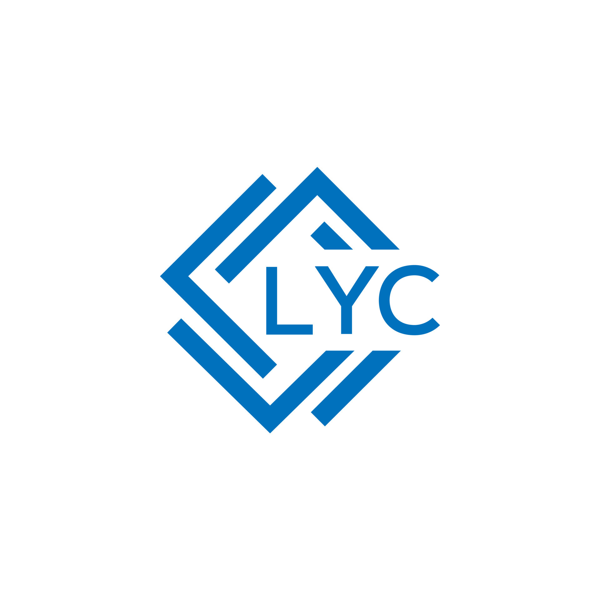 Lyc Letter Logo Design On White Background Lyc Creative Circle Letter Logo Concept Lyc Letter