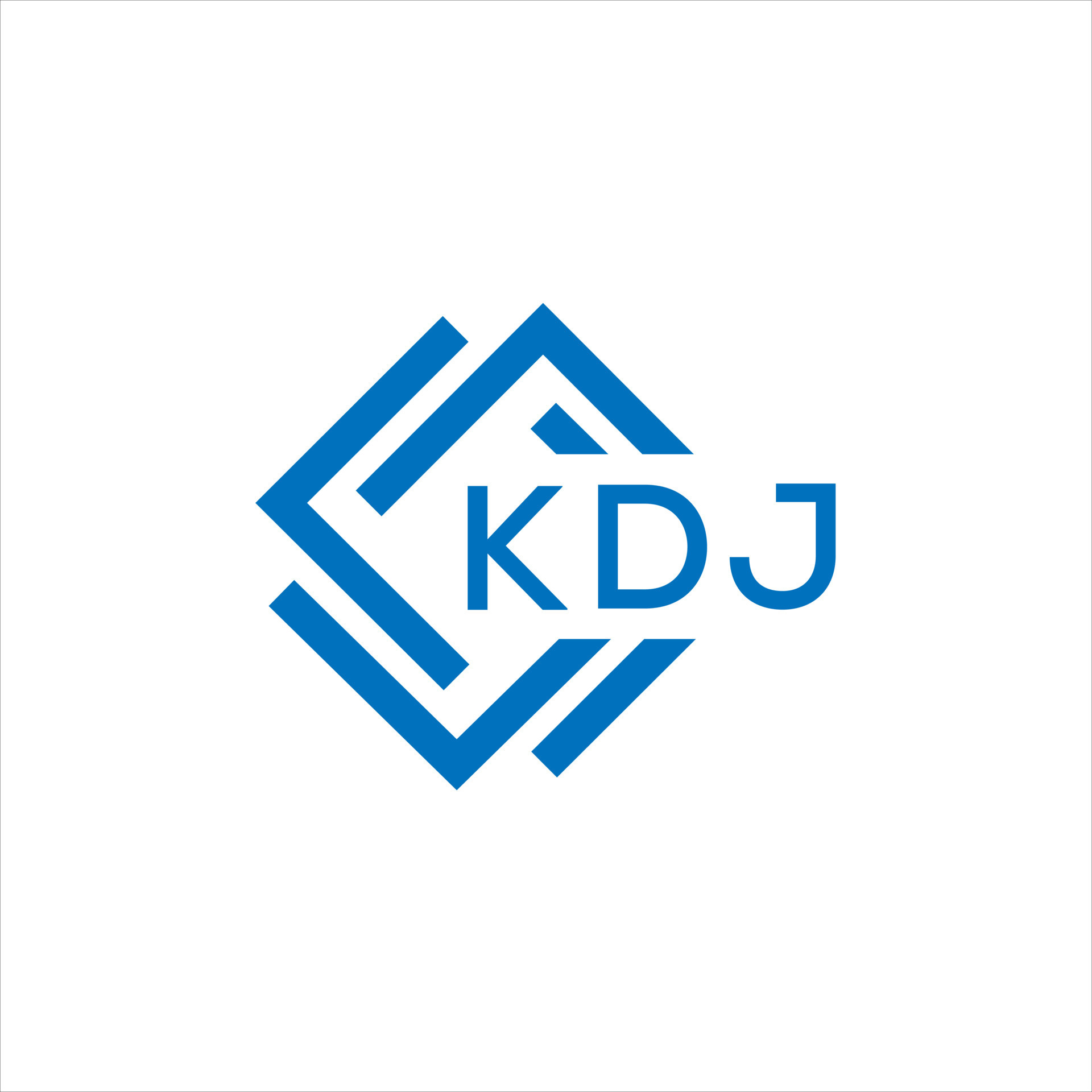 Kdj Letter Logo Design On White Background Kdj Creative Circle Letter Logo Concept Kdj Letter