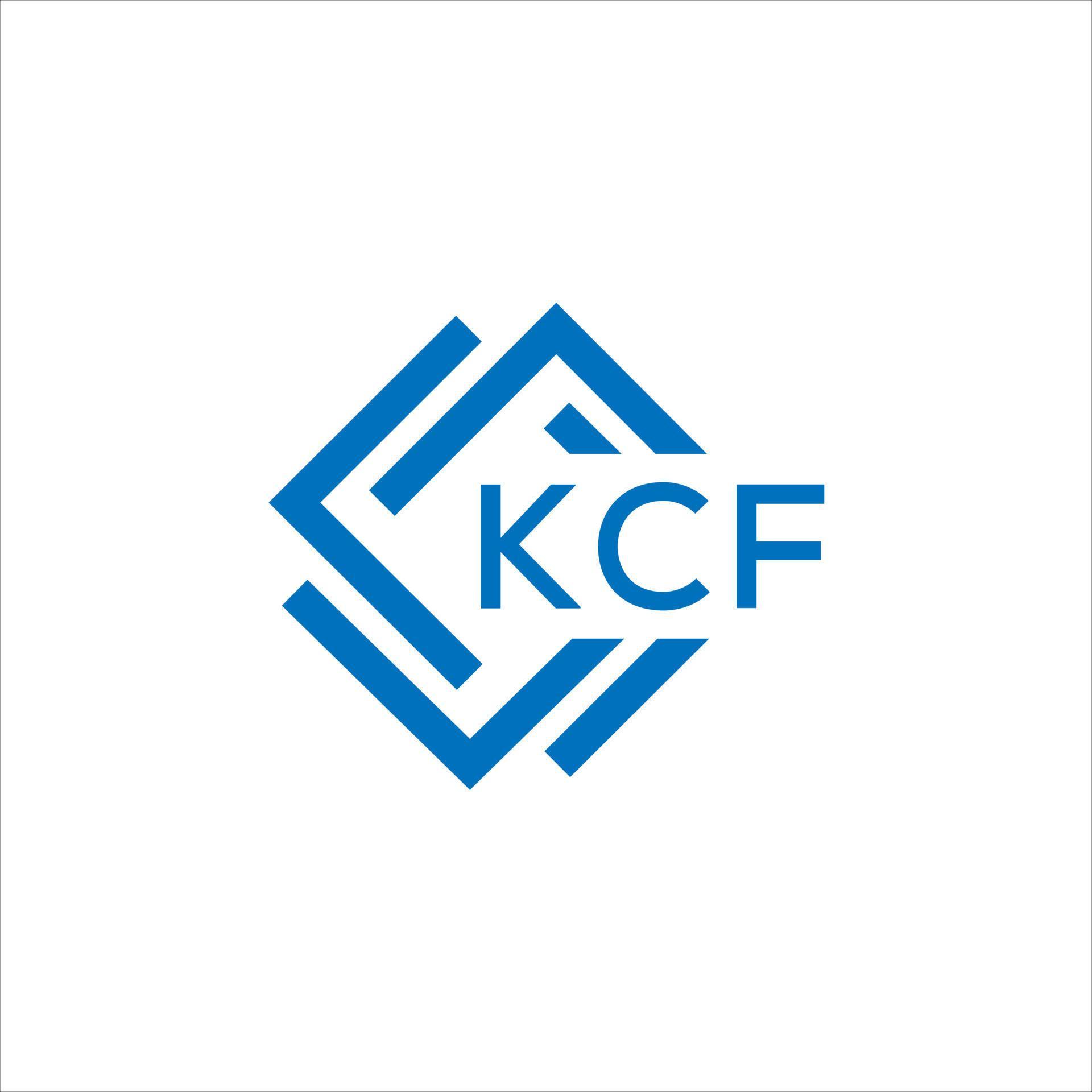 KCF letter logo design on white background. KCF creative circle letter logo concept. KCF letter ...